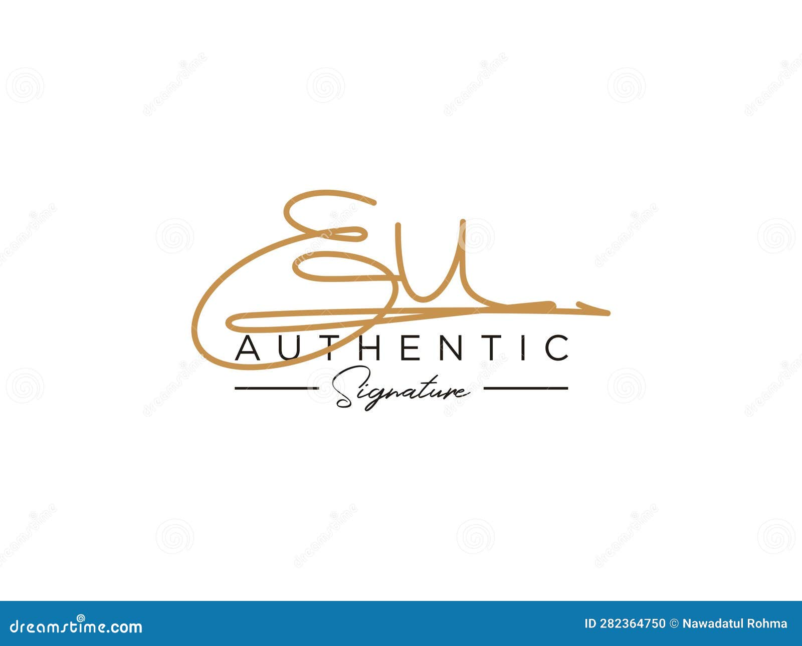 Letter EU Signature Logo Template Vector Stock Vector - Illustration of ...
