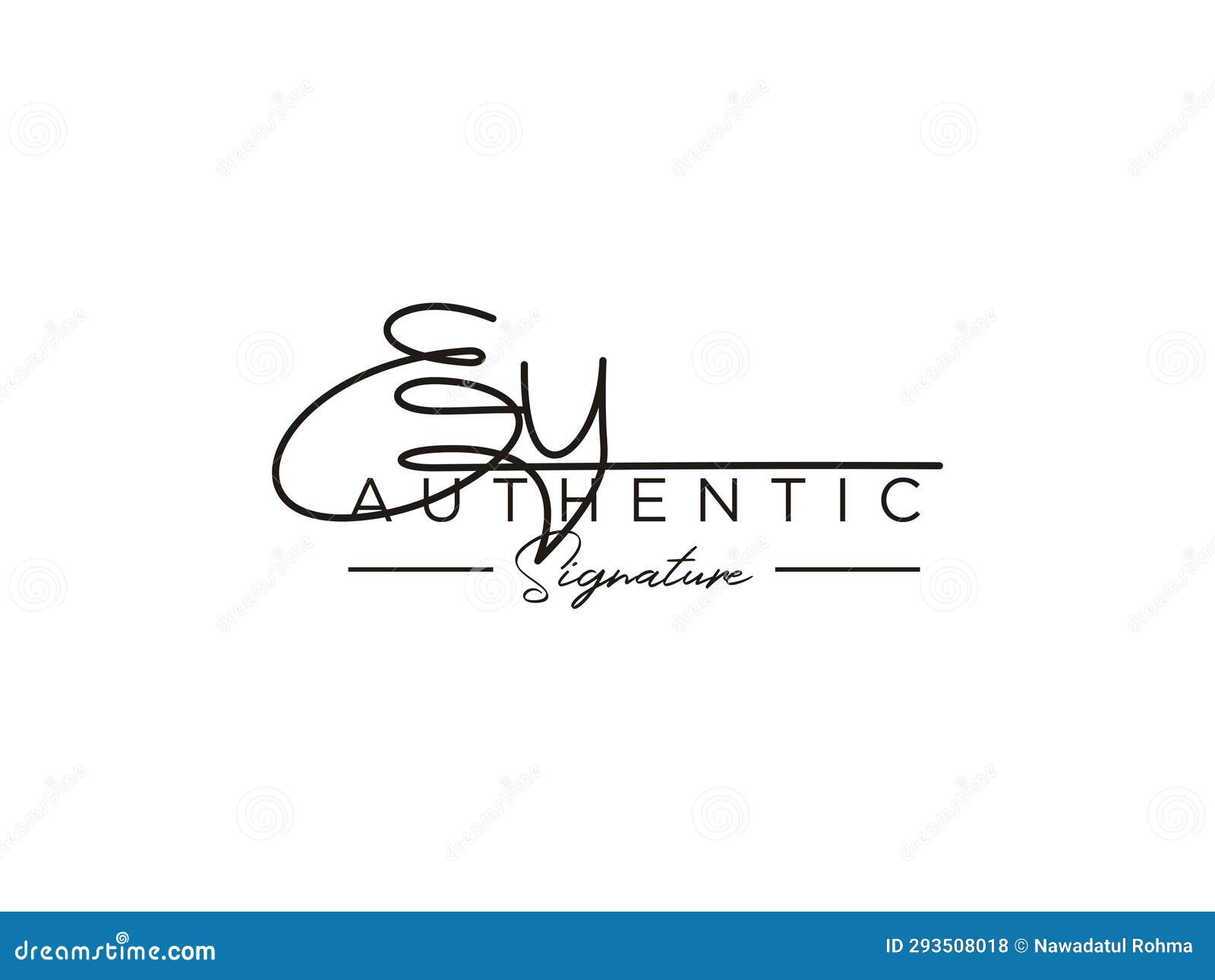 Letter EU Signature Logo Template Vector Stock Vector - Illustration of ...