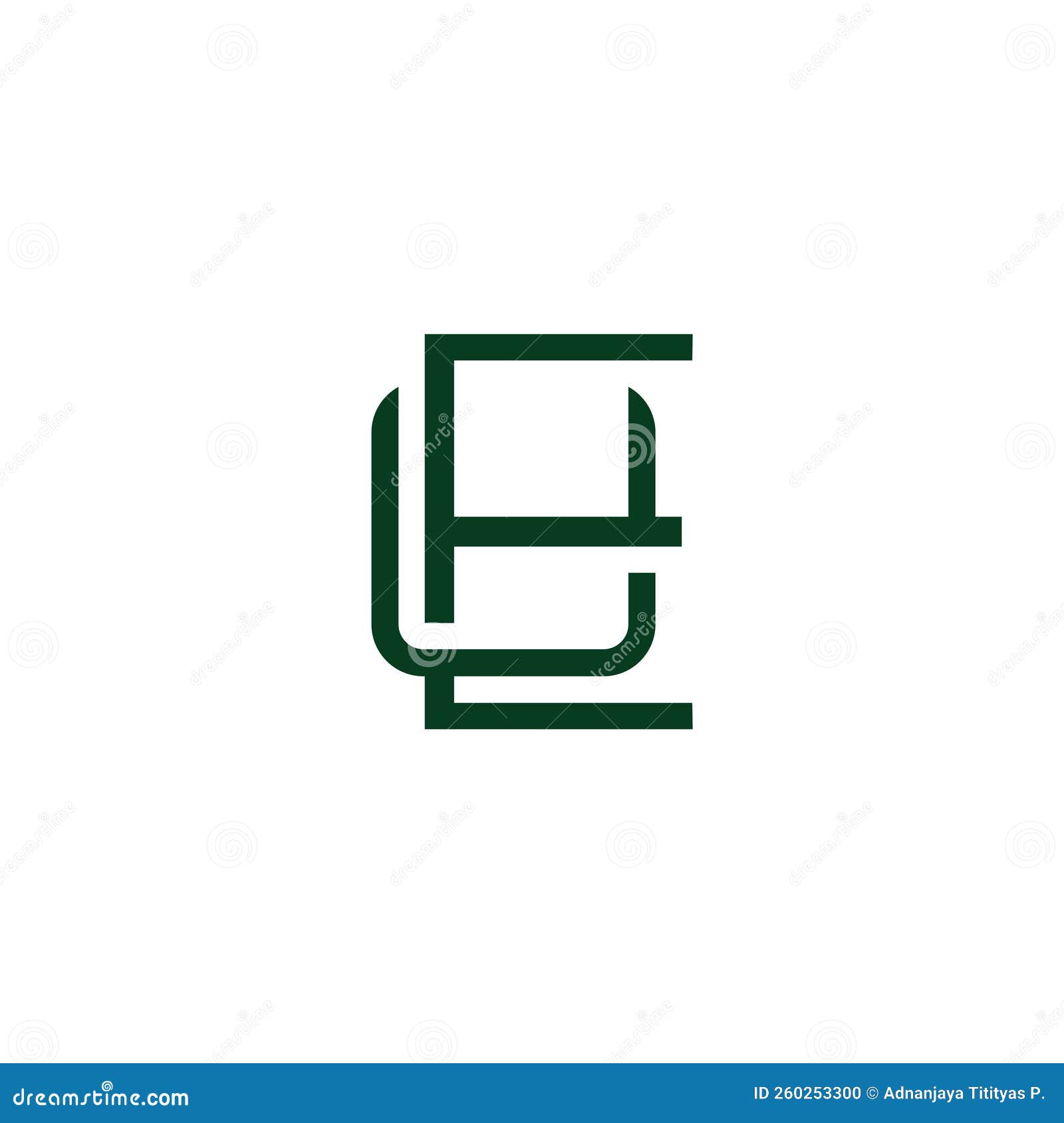 Letter Eu Simple Geometric Line Logo Vector Stock Vector - Illustration ...