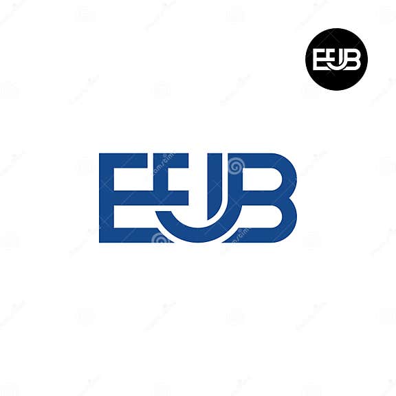 Letter EUB Monogram Logo Design Stock Vector - Illustration of simple ...