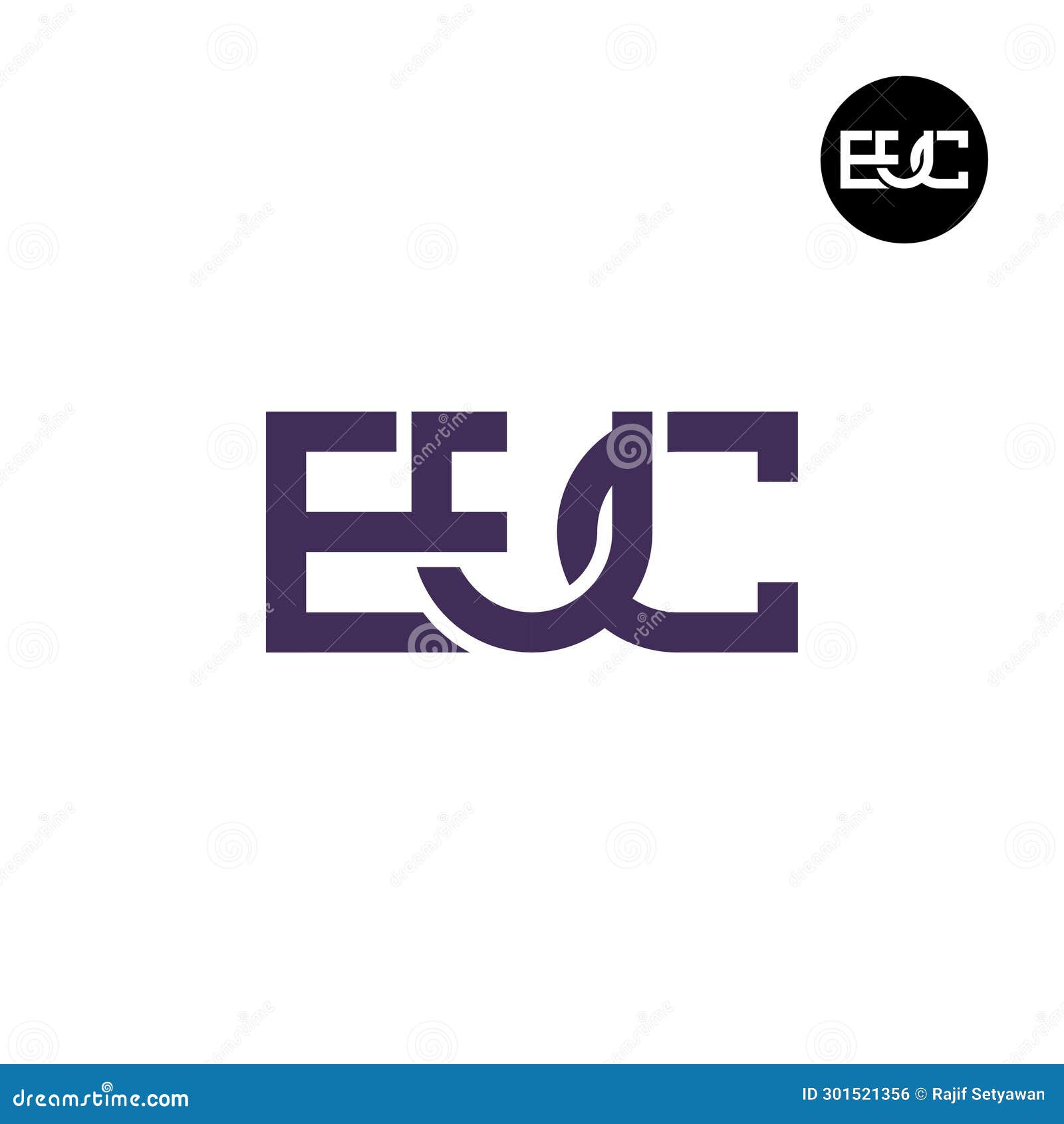 Letter EUC Monogram Logo Design Stock Vector - Illustration of brands ...
