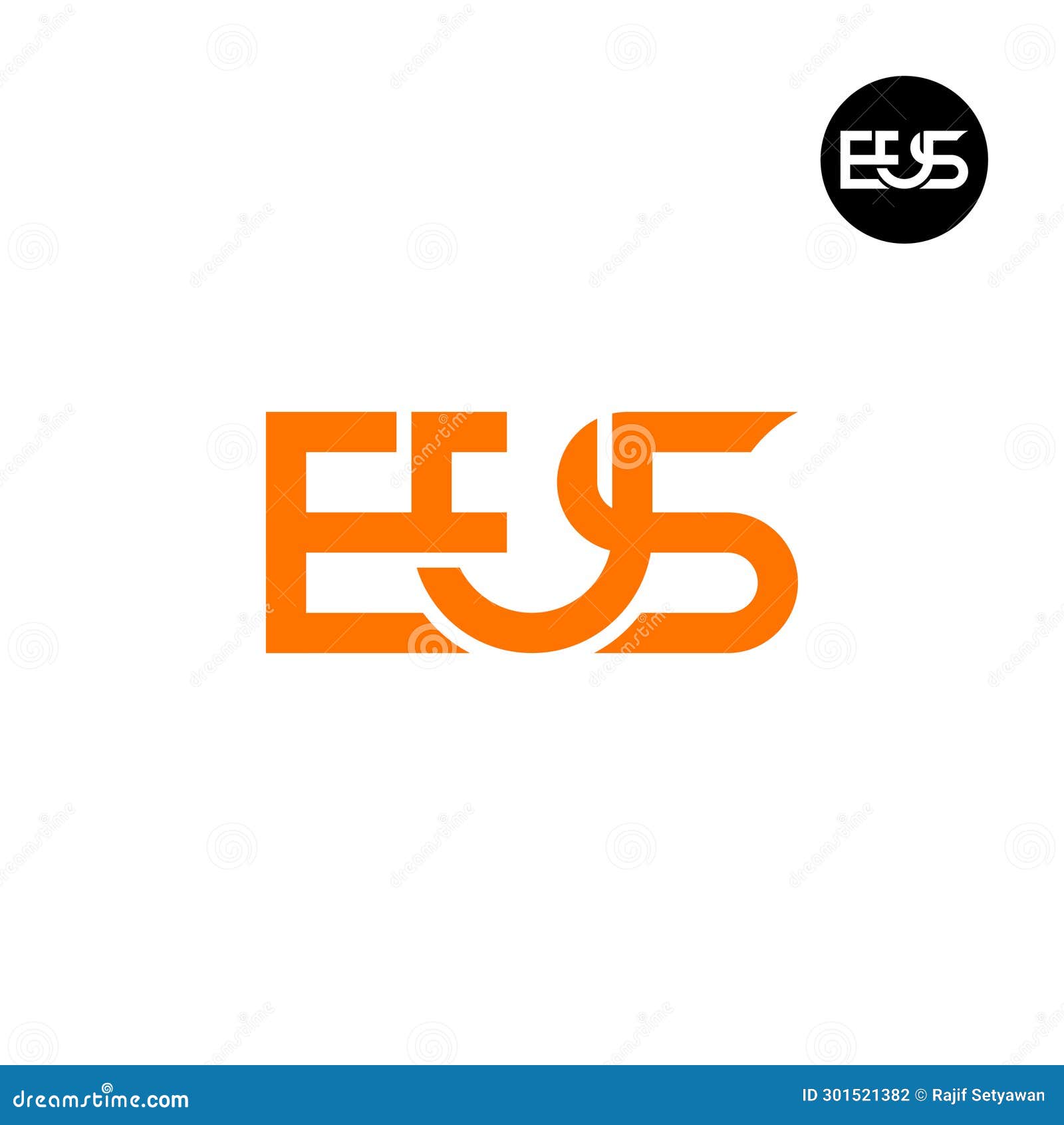 Letter EUS Monogram Logo Design Stock Vector - Illustration of brand ...