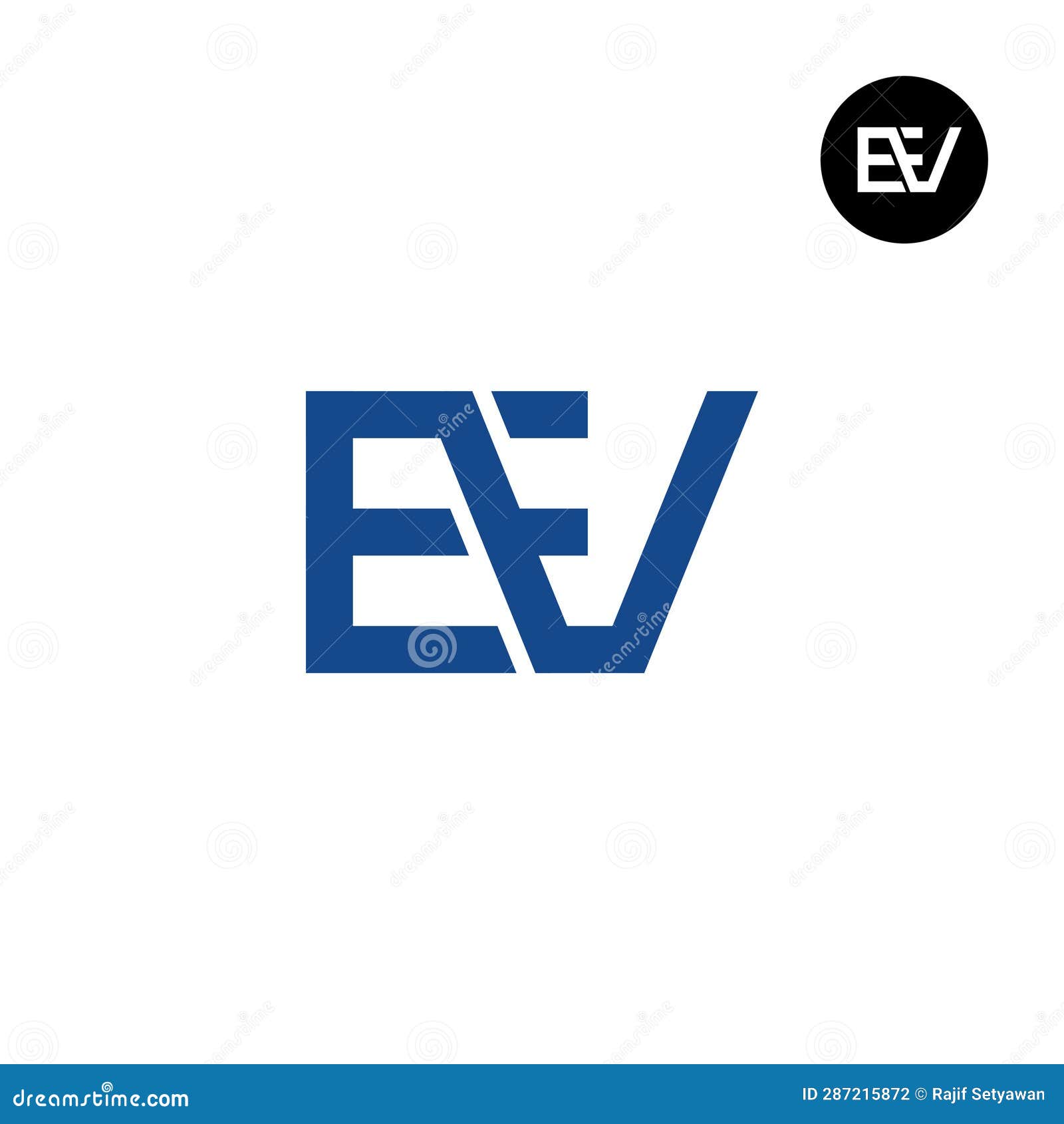Letter EV Monogram Logo Design Stock Illustration - Illustration of ...