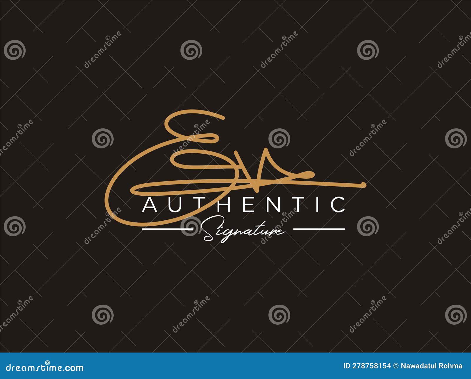 Letter EV Signature Logo Template Vector Stock Vector - Illustration of ...