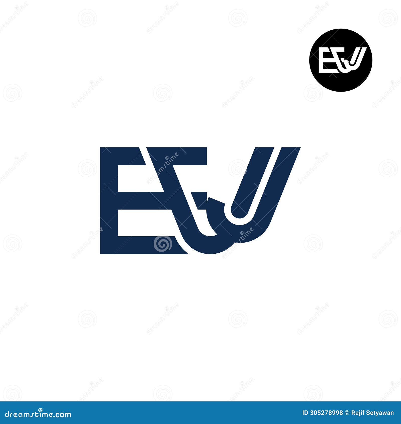 Letter EVJ Monogram Logo Design Stock Vector - Illustration of logo ...