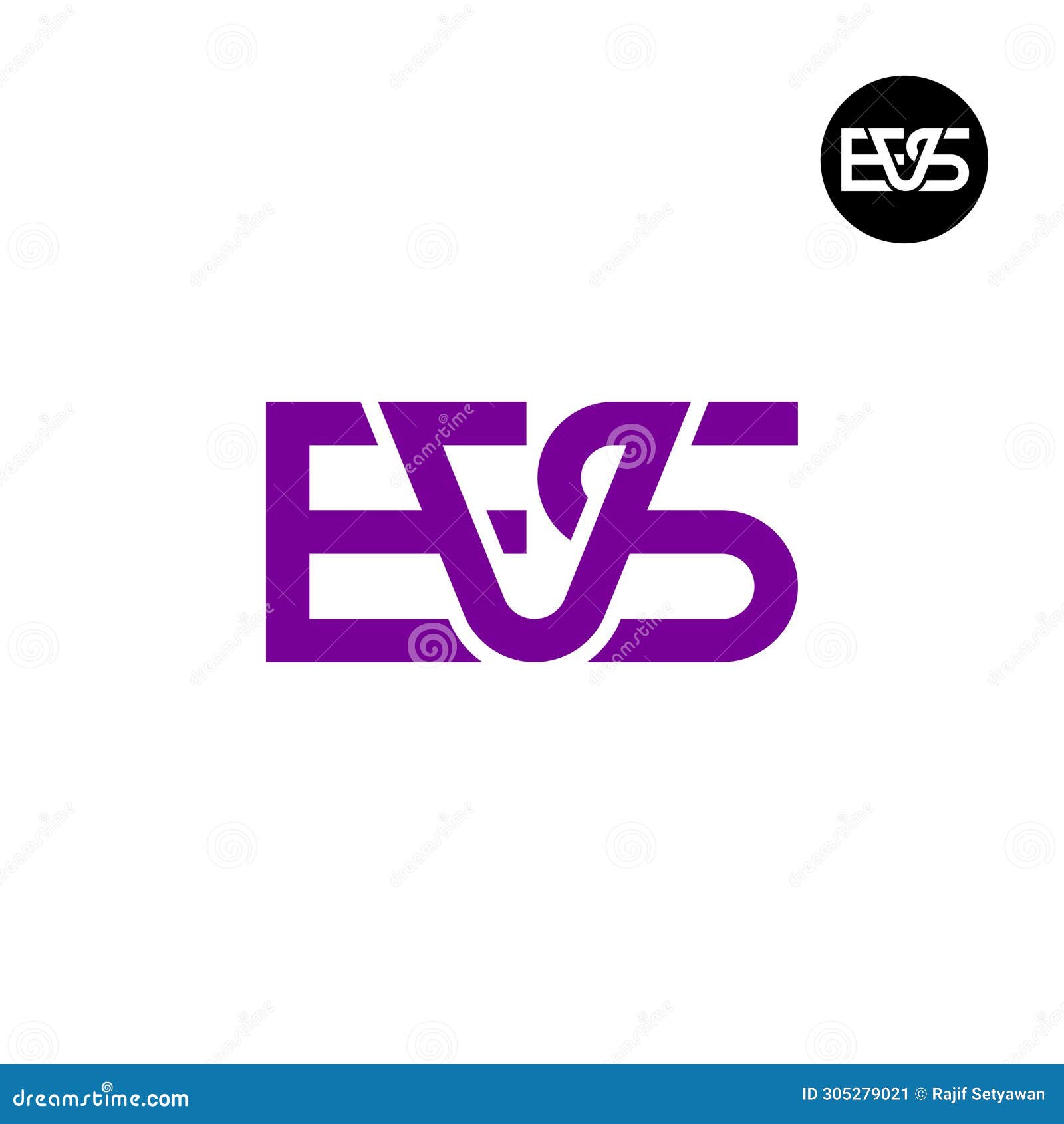 Letter EVS Monogram Logo Design Stock Illustration - Illustration of ...