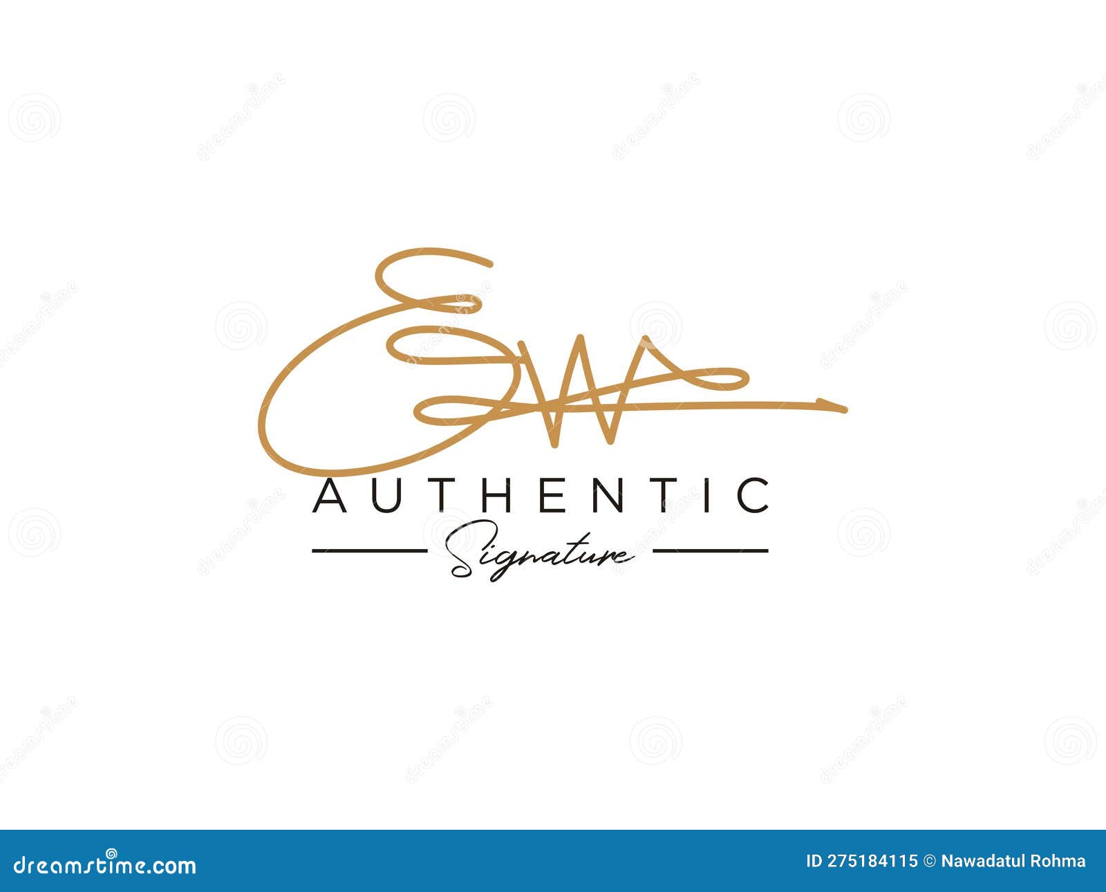 Letter EW Signature Logo Template Vector Stock Vector - Illustration of ...