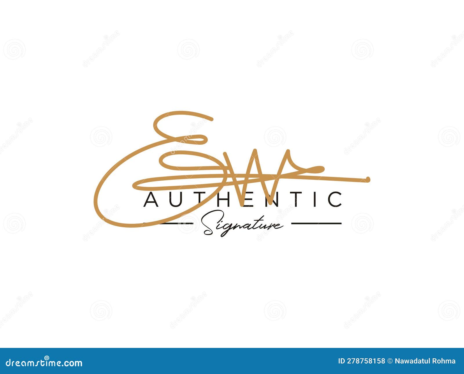 Letter EW Signature Logo Template Vector Stock Vector - Illustration of ...