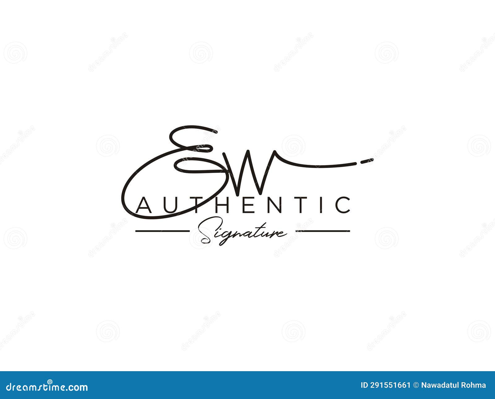 Letter EW Signature Logo Template Vector Stock Vector - Illustration of ...