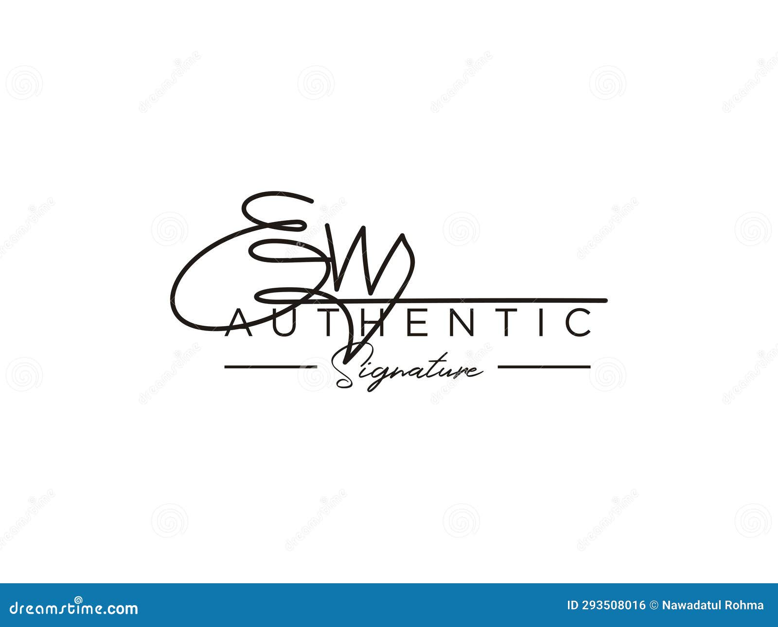 Letter EW Signature Logo Template Vector Stock Vector - Illustration of ...