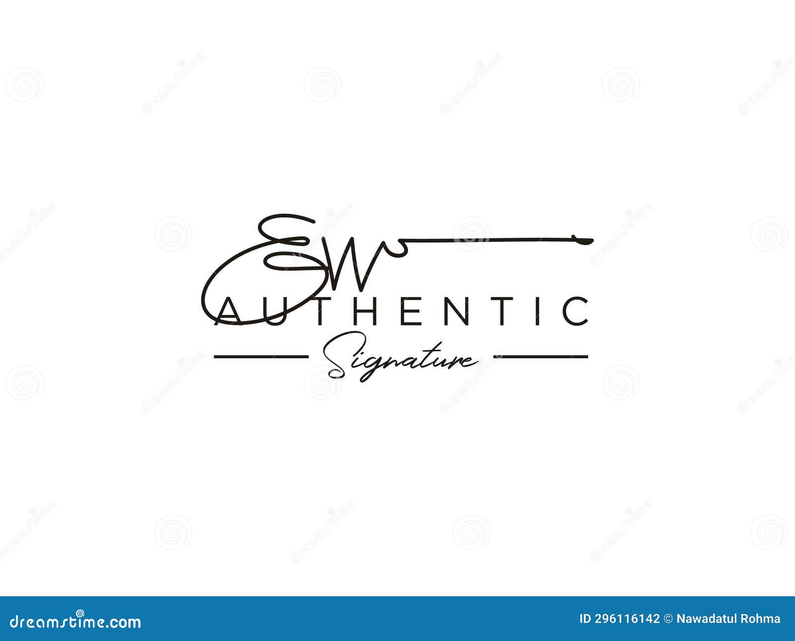 Letter EW Signature Logo Template Vector Stock Vector - Illustration of ...