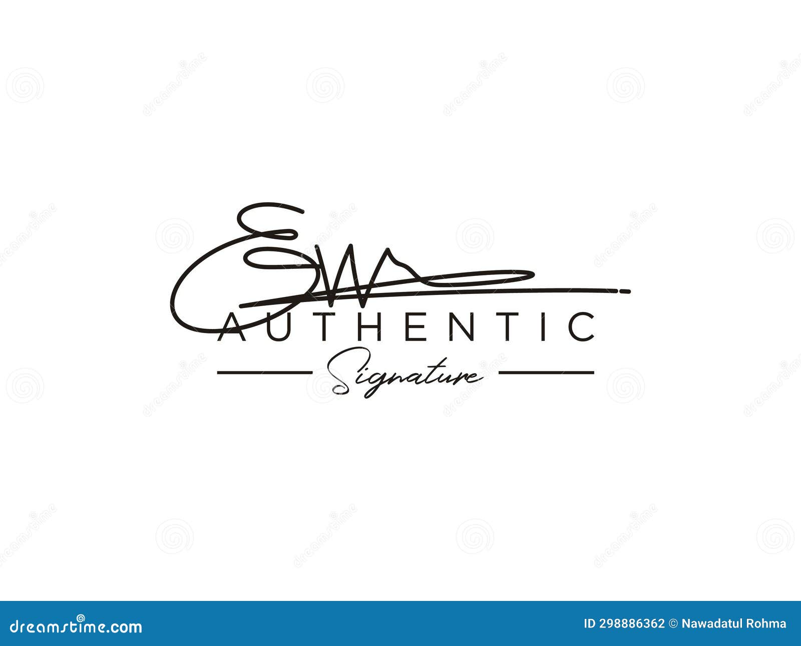 Letter EW Signature Logo Template Vector Stock Vector - Illustration of ...