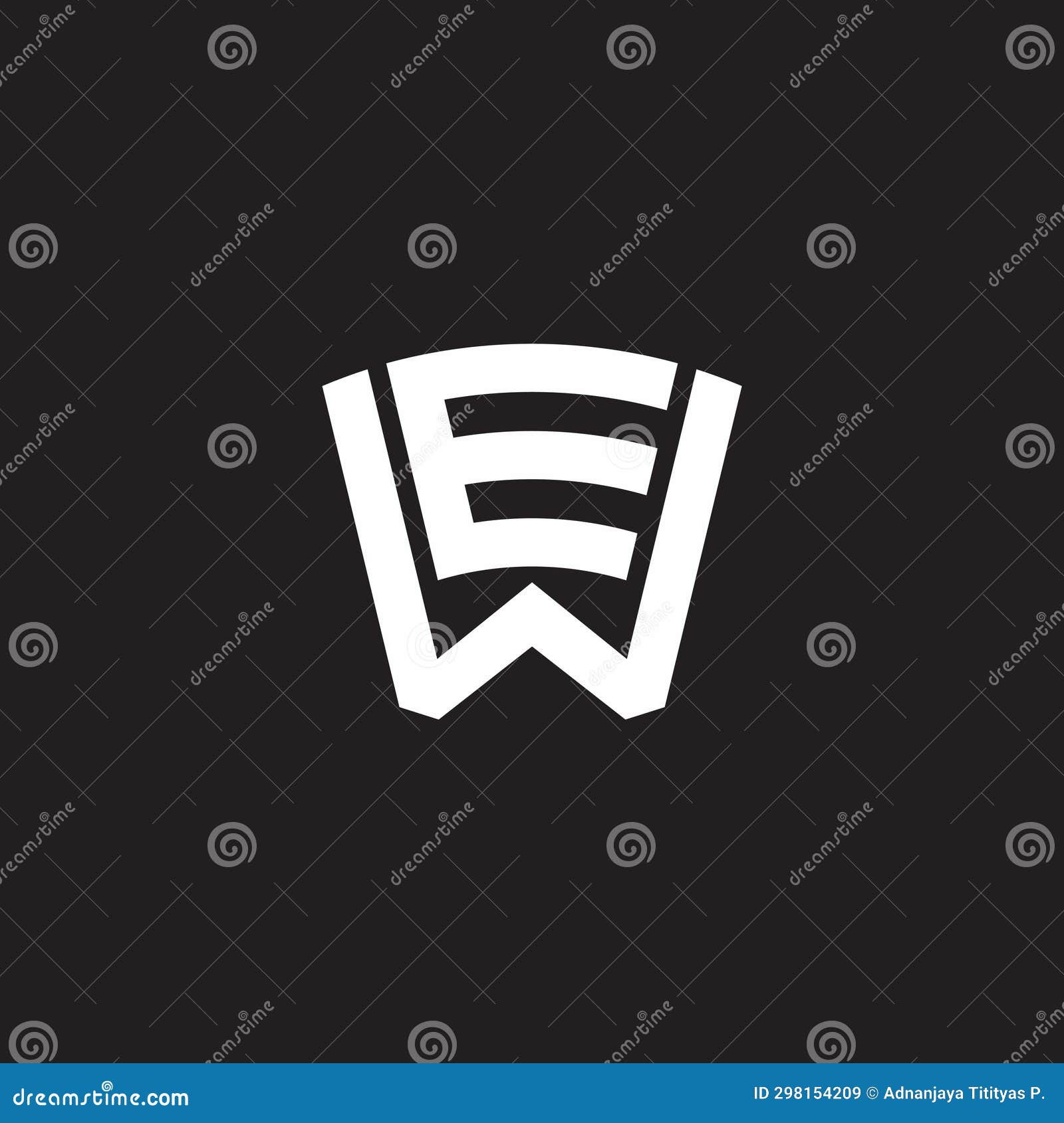 Letter Ew Stripes Geometric Line Logo Vector Stock Vector ...