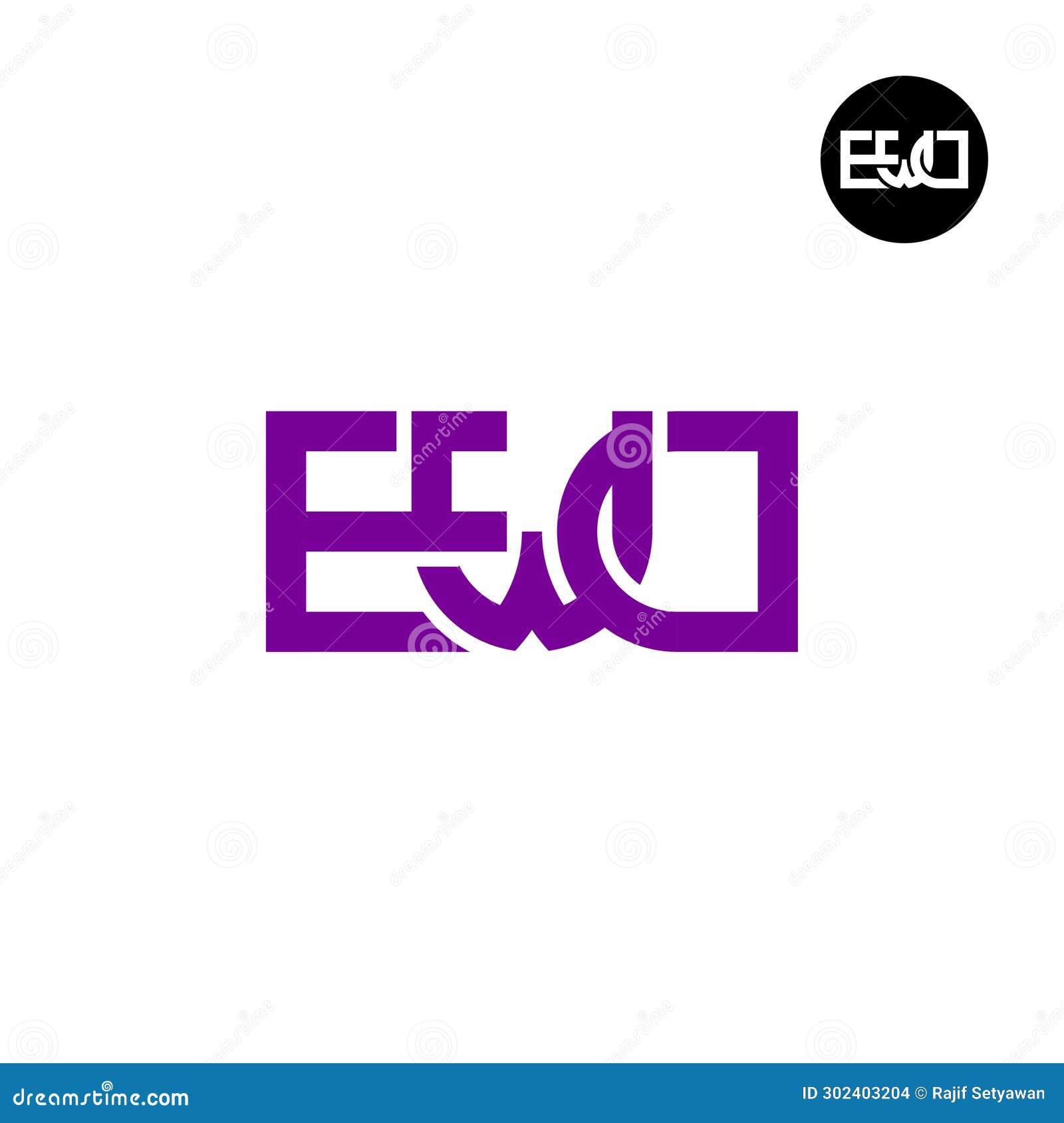 Letter EWD Monogram Logo Design Stock Vector - Illustration of ...