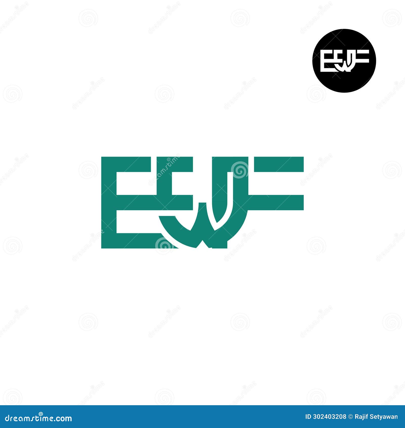 Letter EWF Monogram Logo Design Stock Vector - Illustration of ...