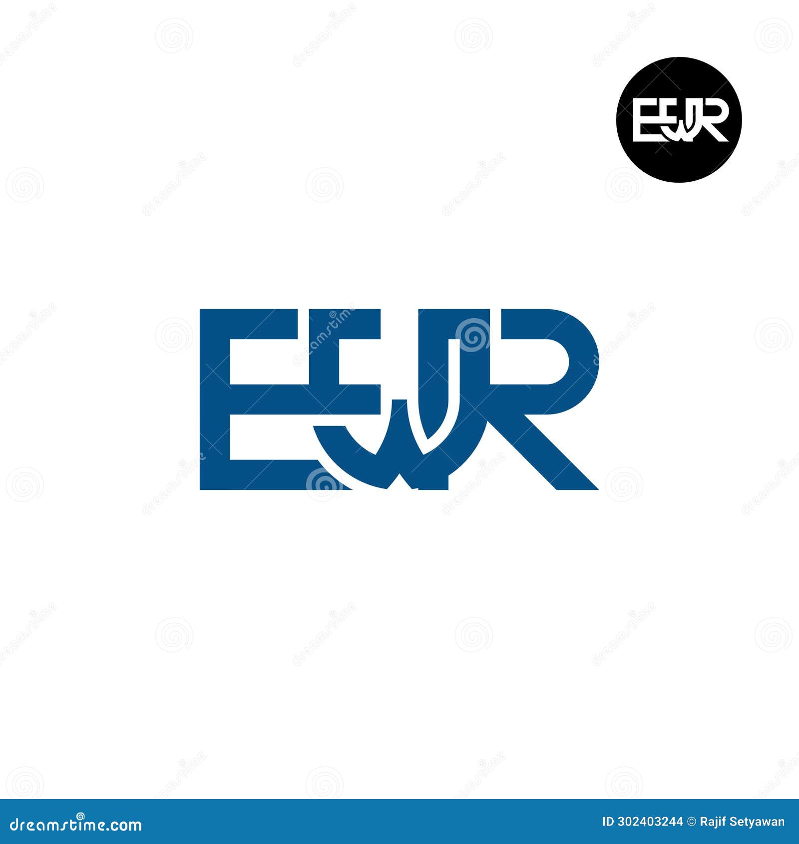 Letter EWR Monogram Logo Design Stock Vector - Illustration of logo ...