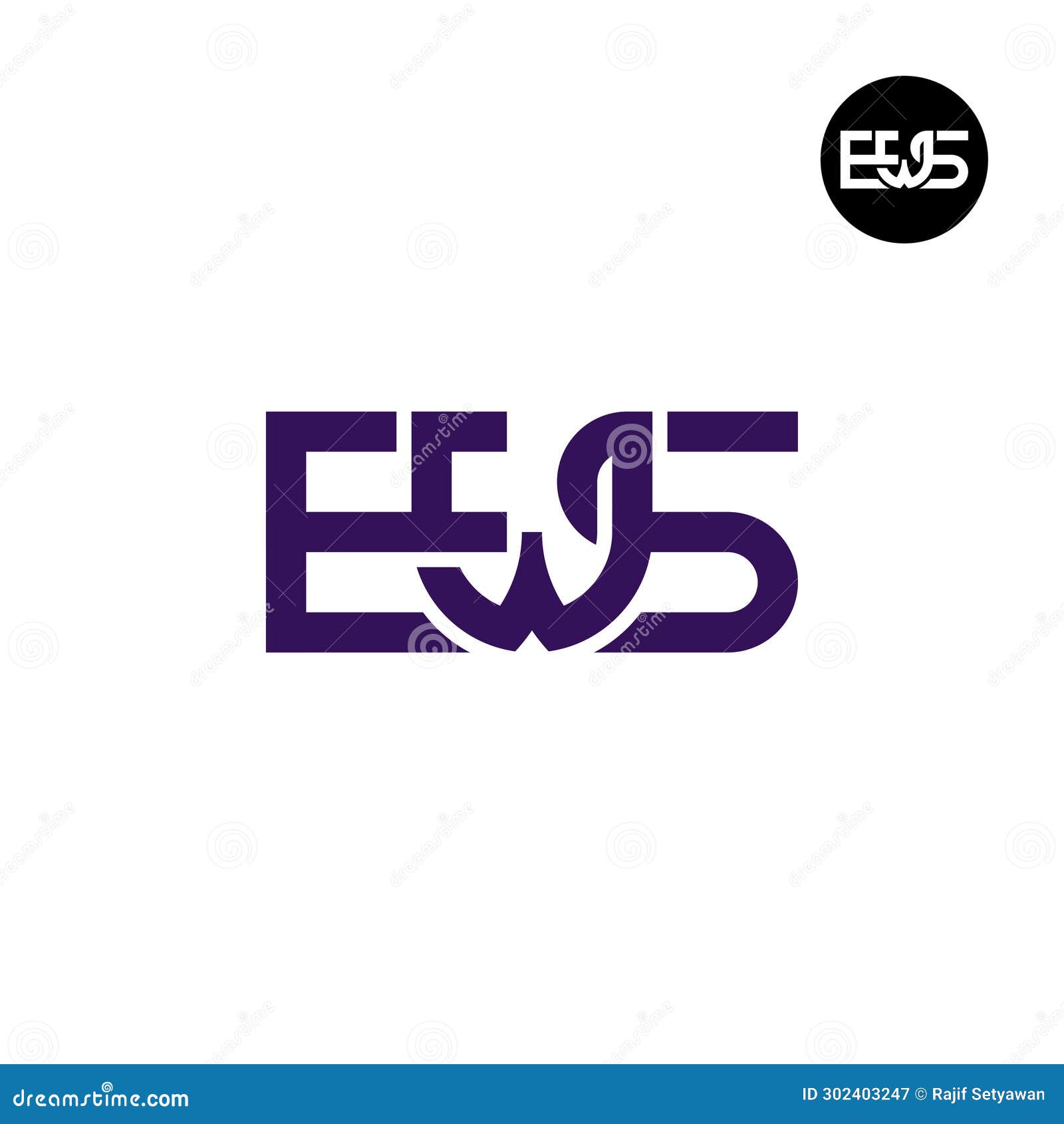 Letter EWS Monogram Logo Design Stock Vector - Illustration of ...