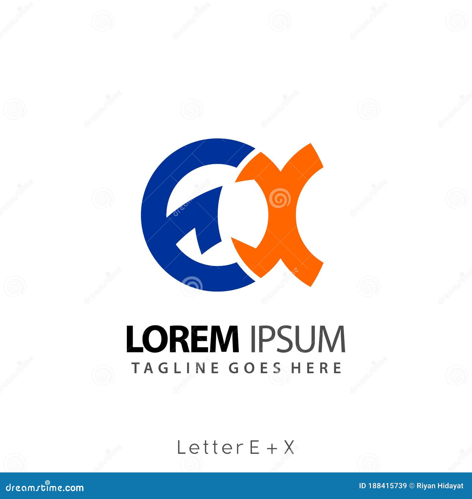 Letter EX Circle Modern Logos Design Vector Illustration Template Stock ...
