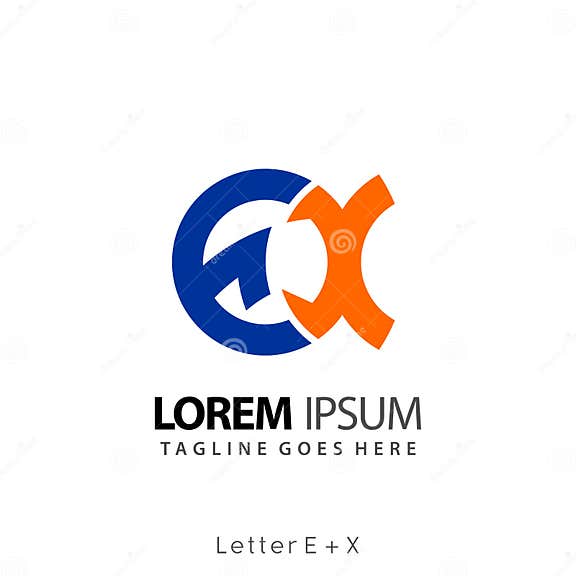 Letter EX Circle Modern Logos Design Vector Illustration Template Stock ...