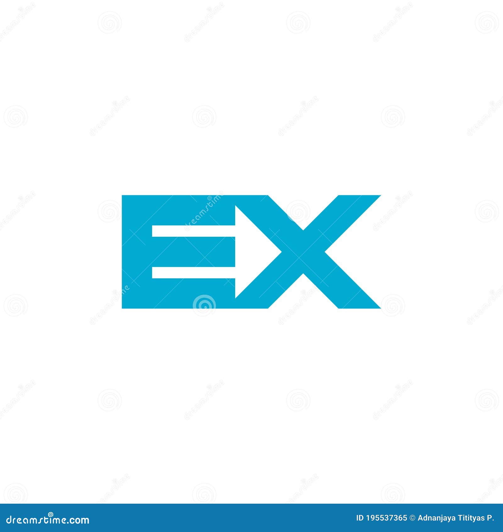 Letter Ex Motion Arrow Simple Geometric Symbol Vector Stock Vector ...