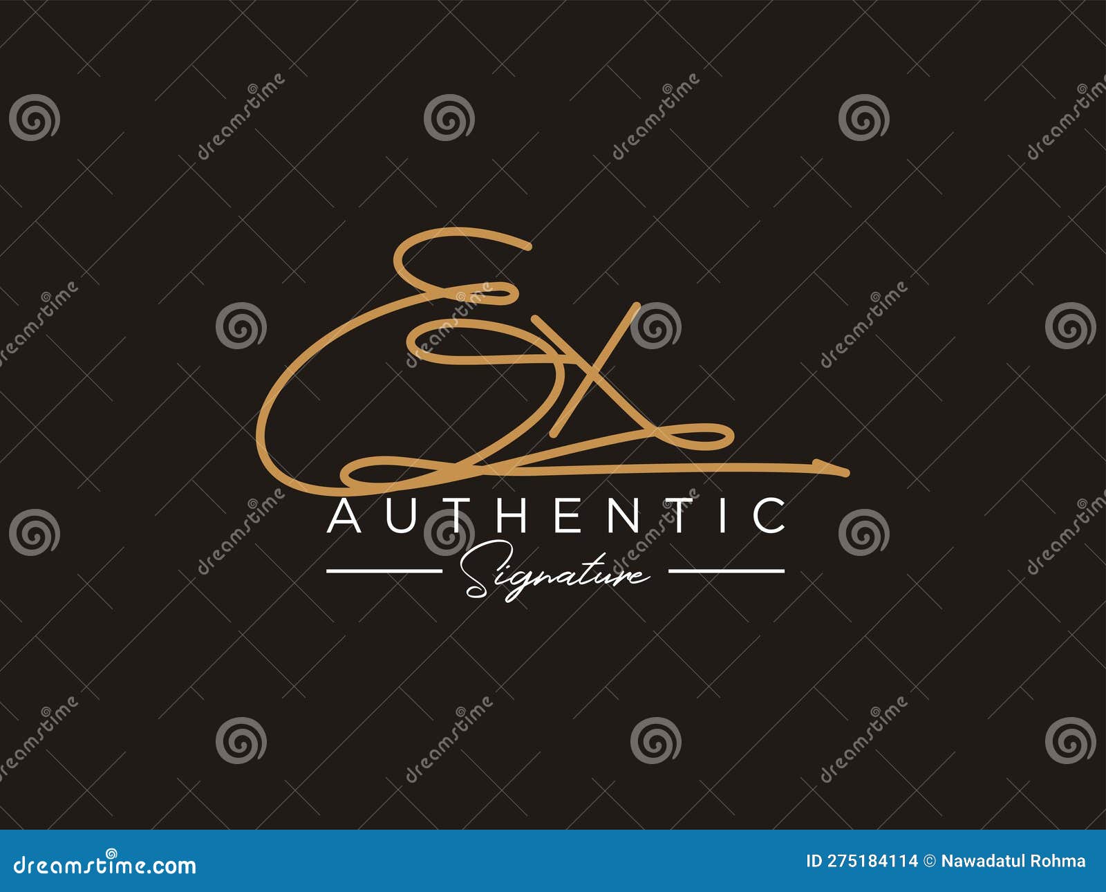 Letter EX Signature Logo Template Vector Stock Vector - Illustration of ...