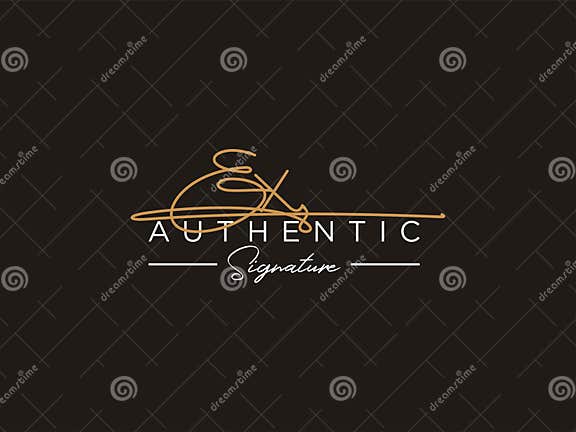 Letter EX Signature Logo Template Vector Stock Vector - Illustration of ...
