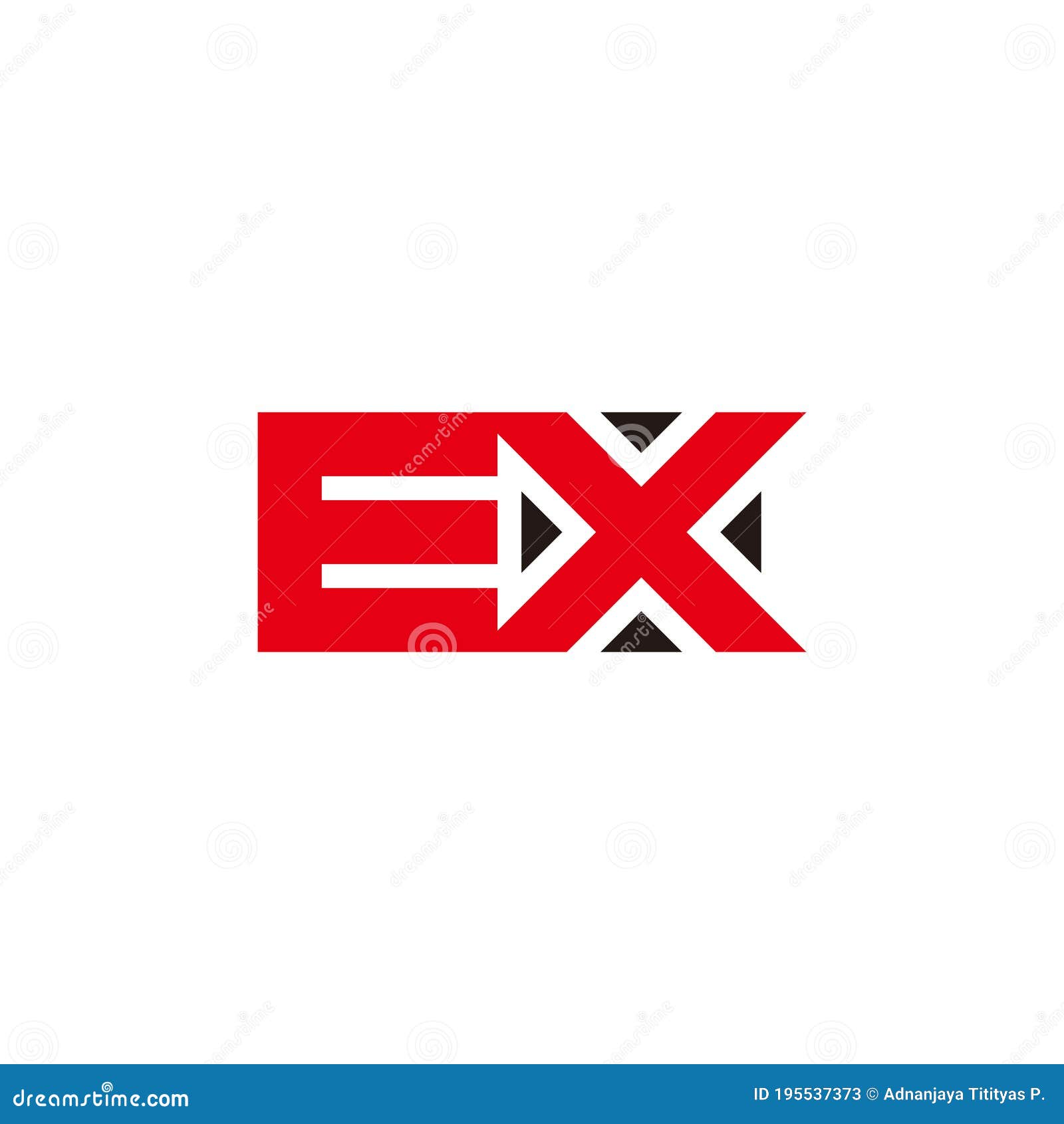 Letter Ex Square Geometric Pointing Arrows Symbol Logo Vector Stock ...