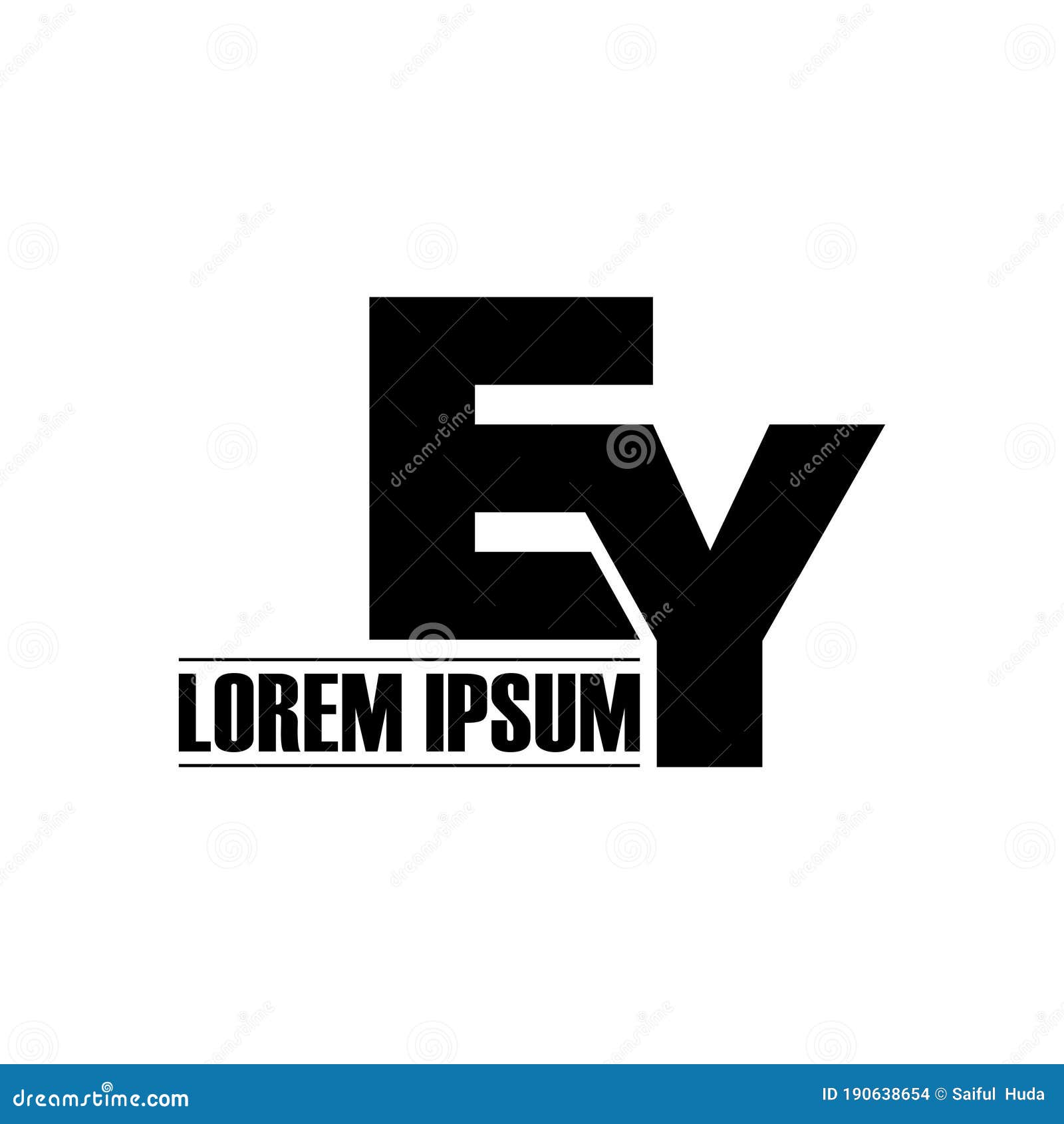 Letter EY Monogram Logo Icon Design Vector. Stock Vector - Illustration ...