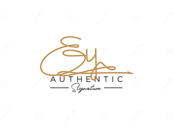 Letter EY Signature Logo Template Vector Stock Vector - Illustration of ...