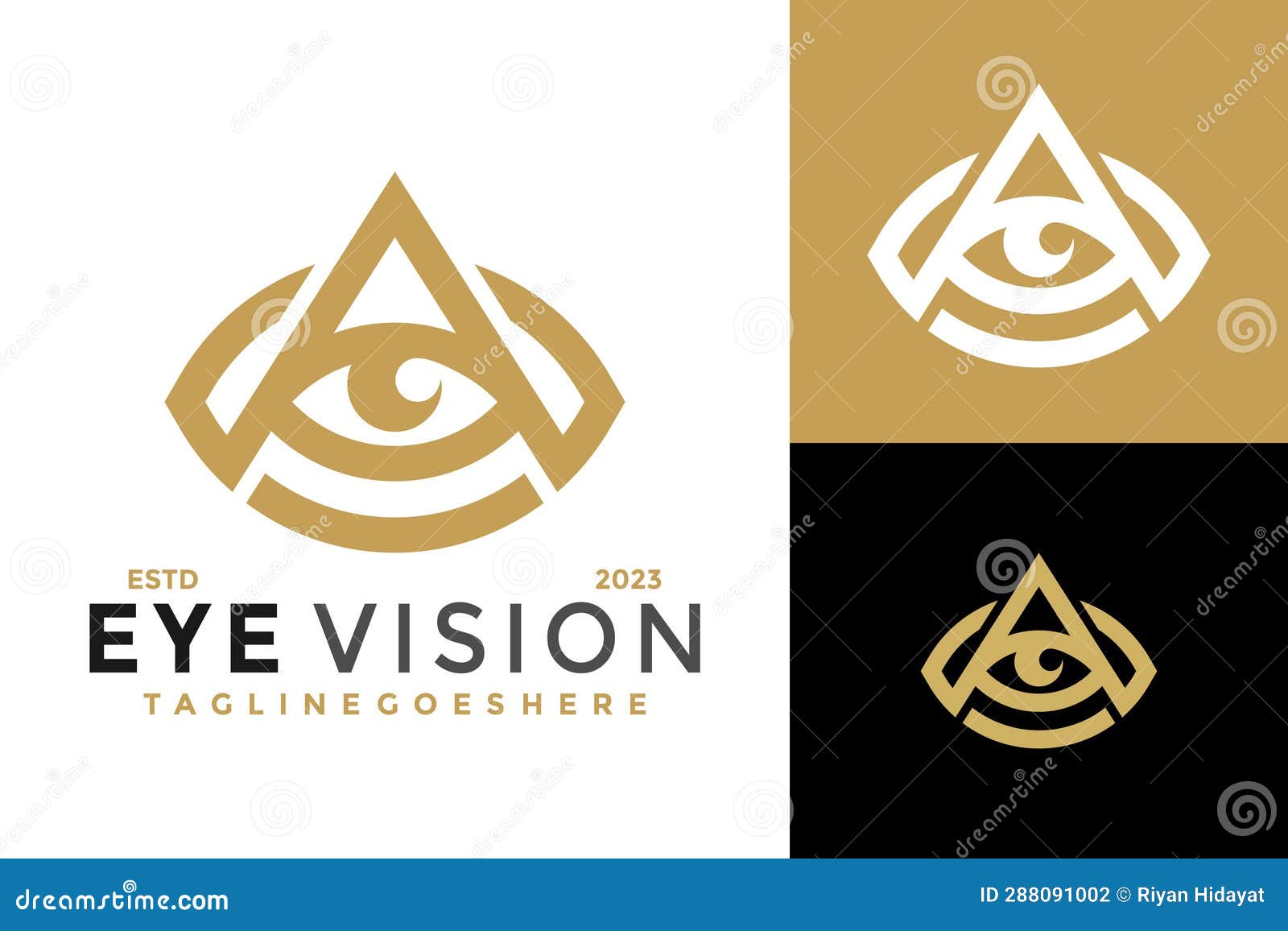 Letter a Eye Logo Design Vector Symbol Icon Illustration Stock ...