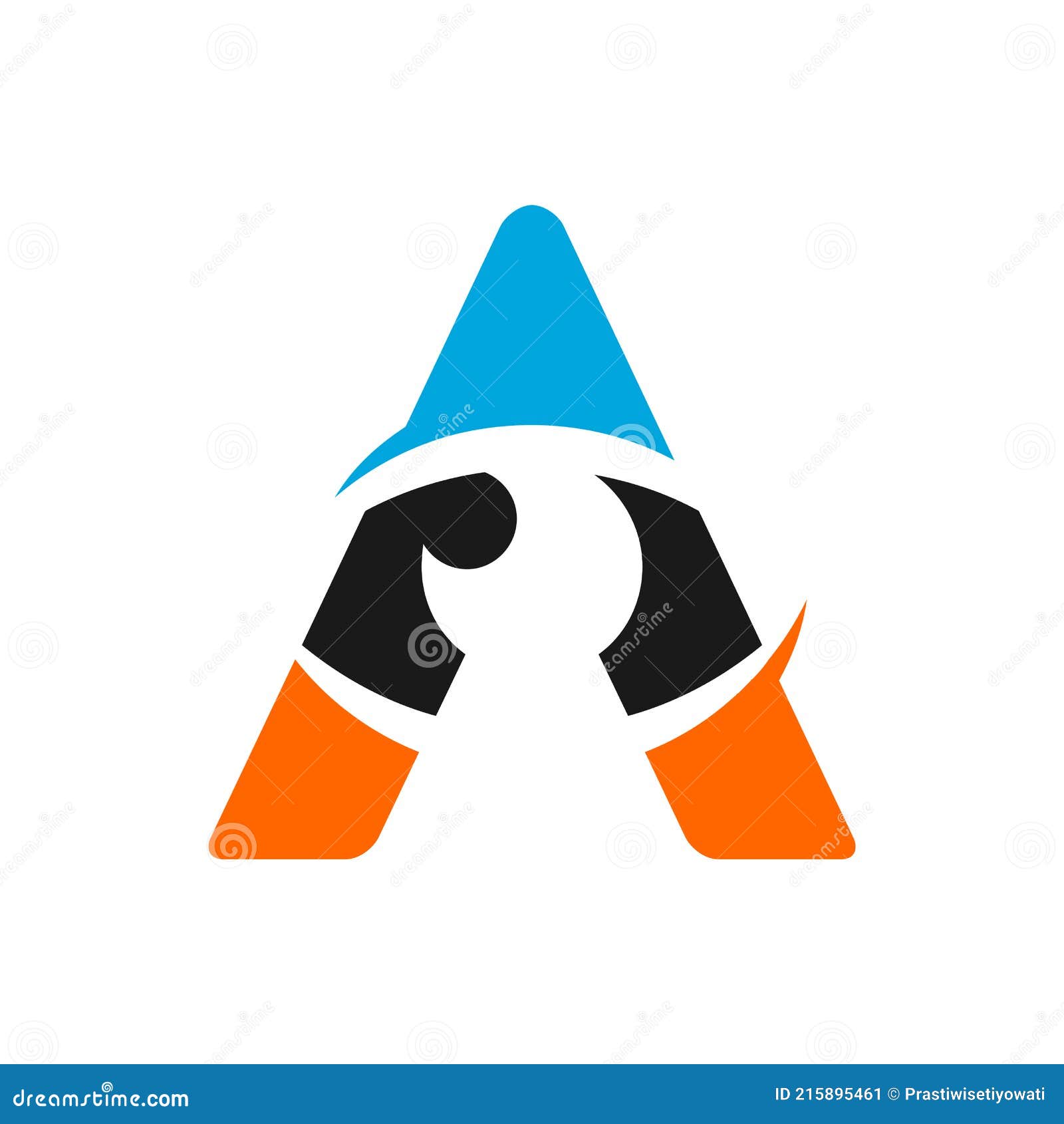 Letter a eye logo icon stock vector. Illustration of icon - 215895461