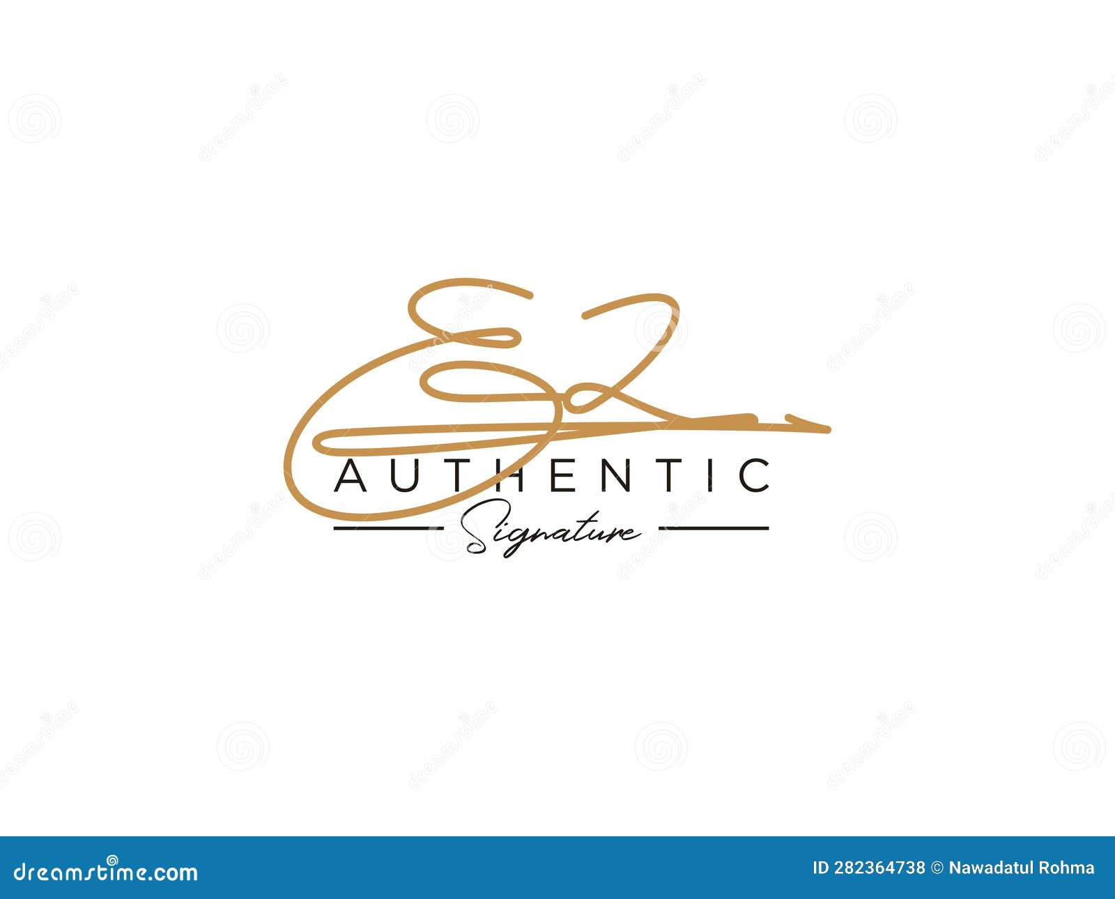 Letter EZ Signature Logo Template Vector Stock Vector - Illustration of ...