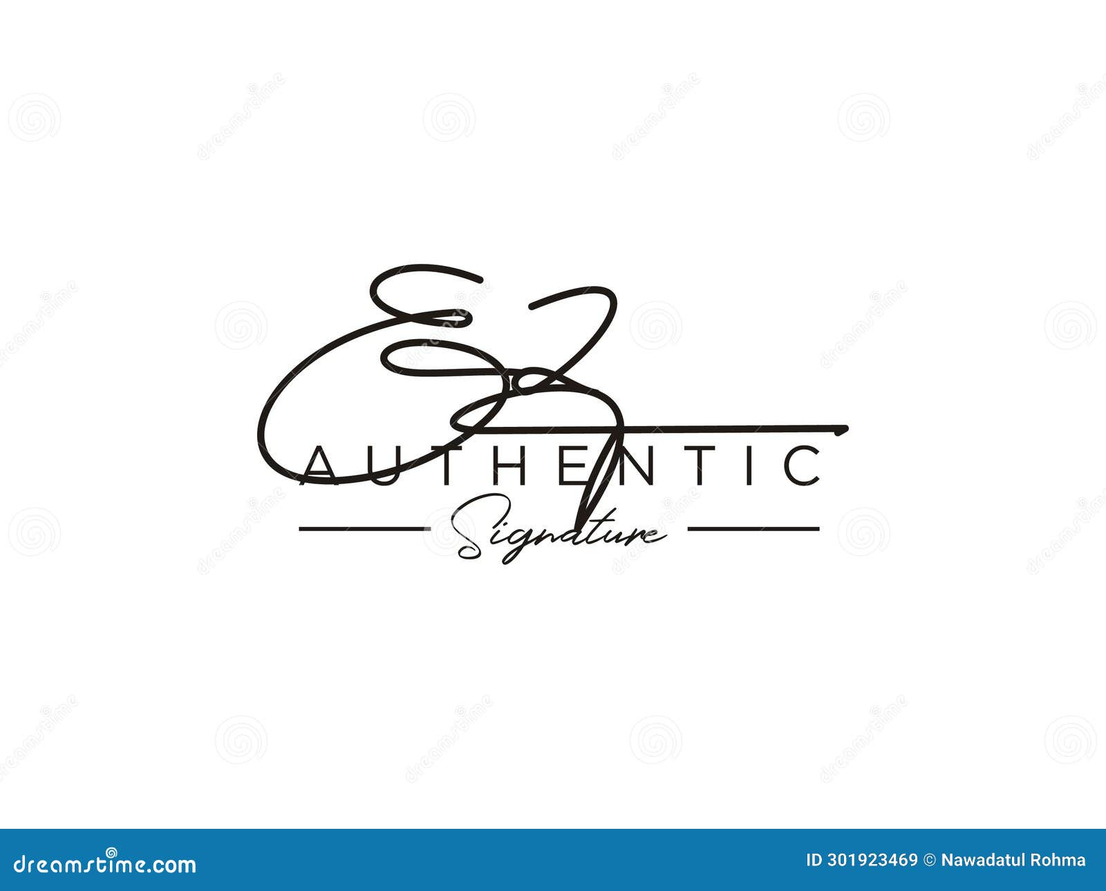Letter EZ Signature Logo Template Vector Stock Vector - Illustration of ...
