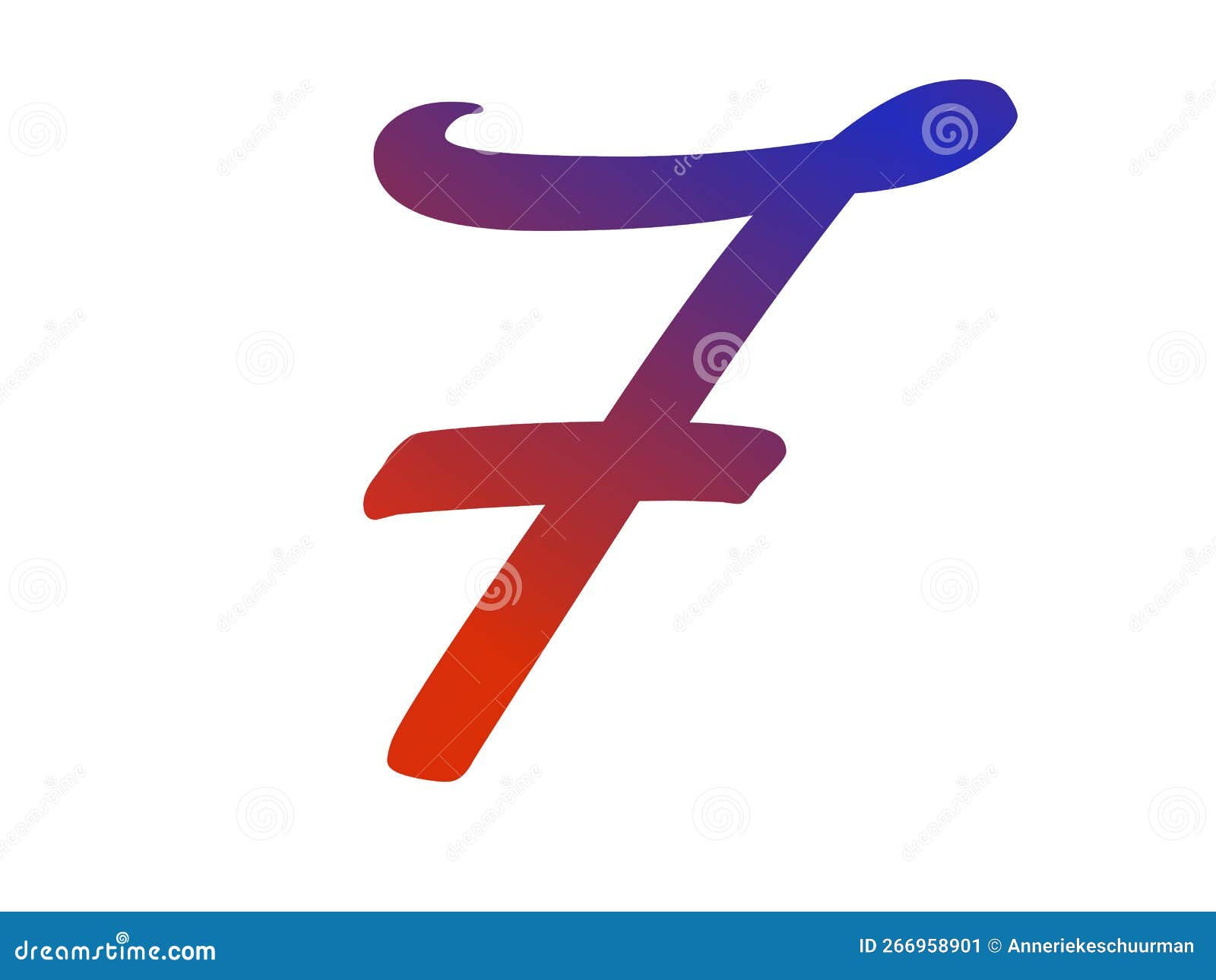 Letter F of the Alphabet Made with Red and Blue Gradient Stock ...