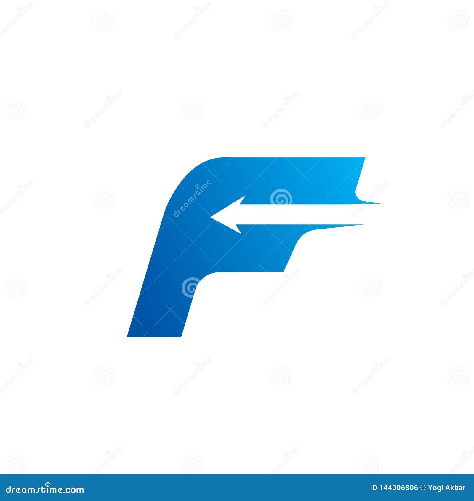 Letter F with Arrow Logo Design Template Stock Vector - Illustration of ...