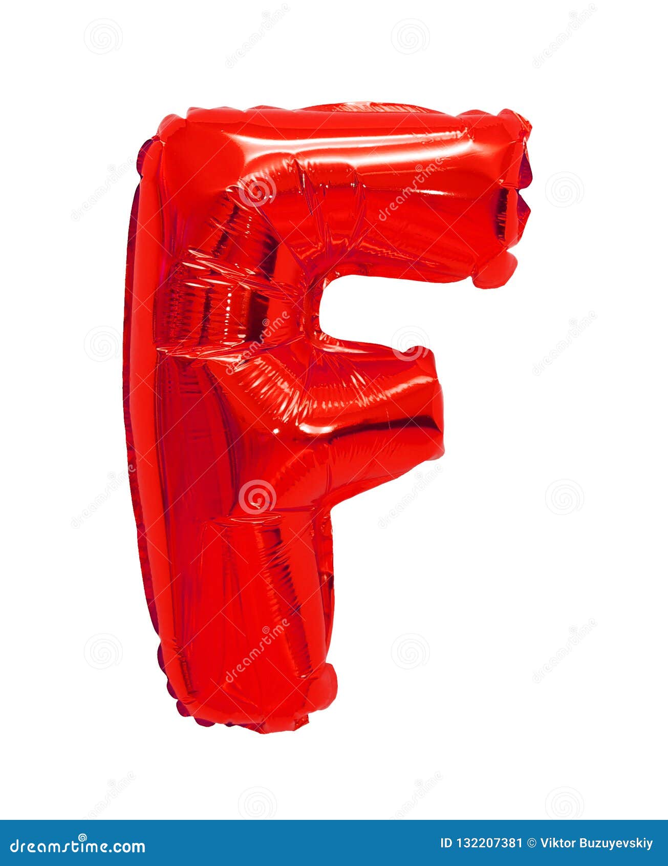 Letter F from a Balloon Red Stock Image - Image of party, colored ...