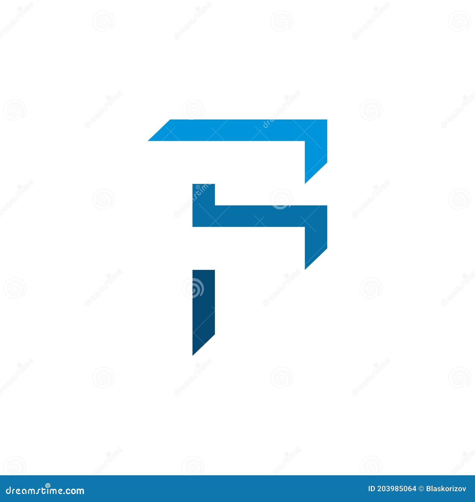Letter F Blue Icon Logo Vector Design Stock Vector - Illustration of ...