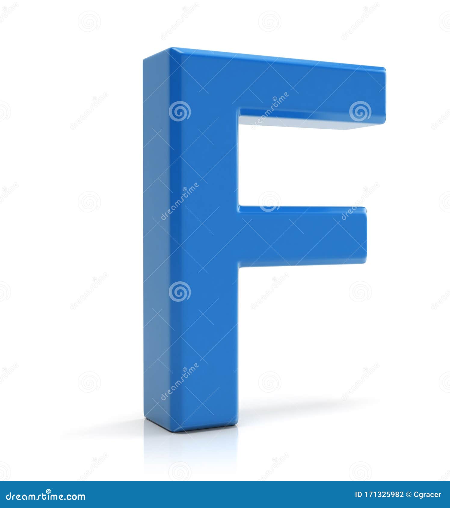 Letter F stock illustration. Illustration of icon, render - 171325982