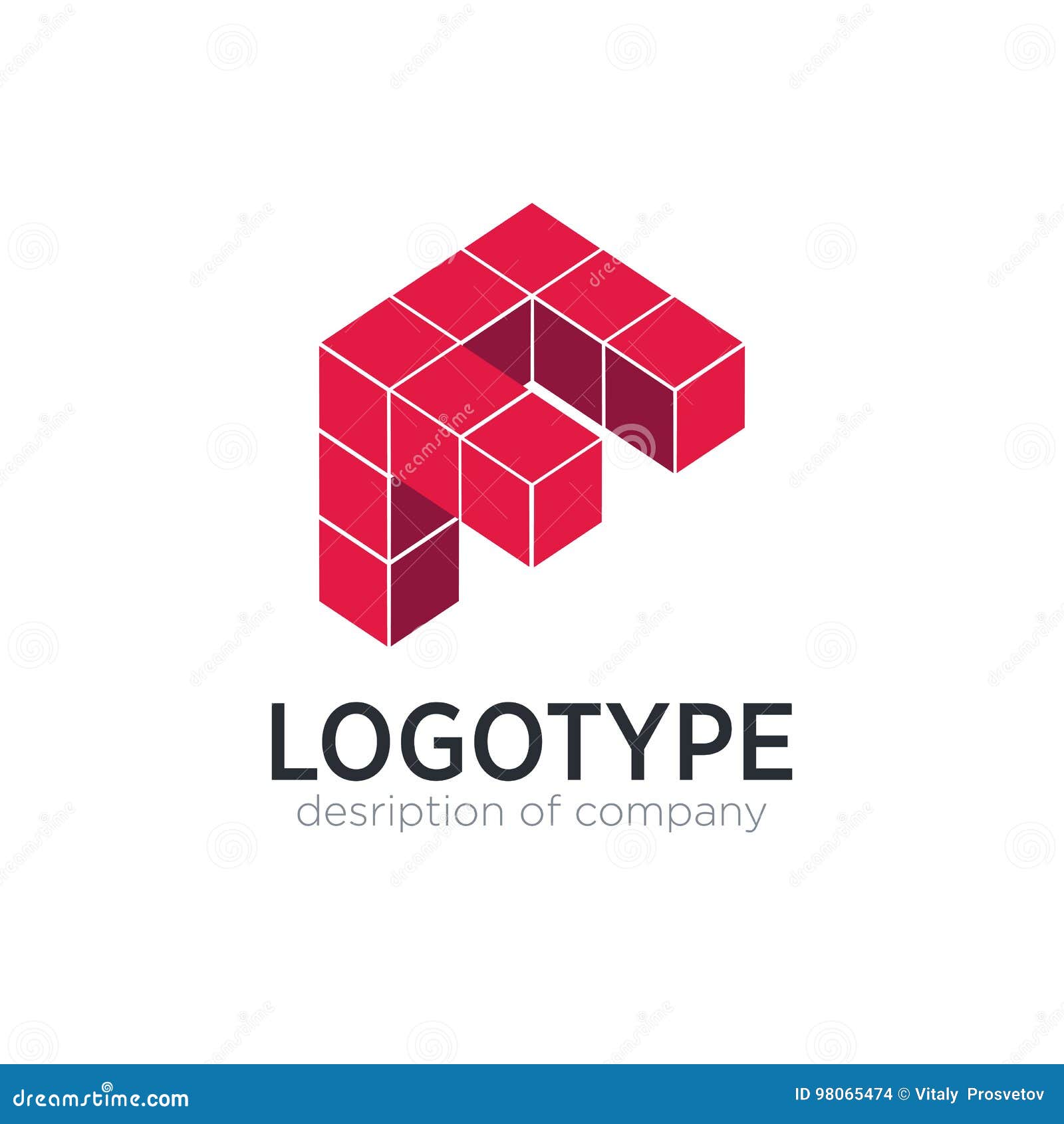 Letter F Cube Figure Logo Icon Design Template Elements Stock Vector ...