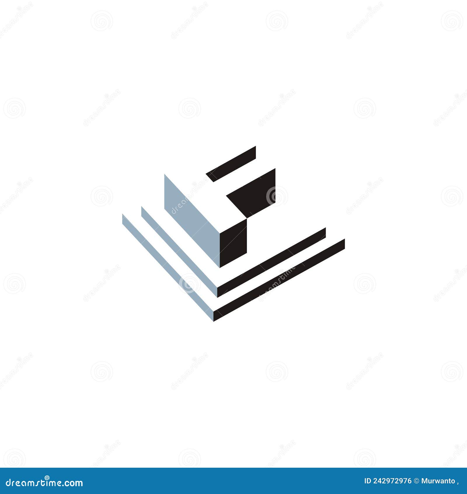 Letter F 3D Logo Design stock vector. Illustration of graphic - 242972976