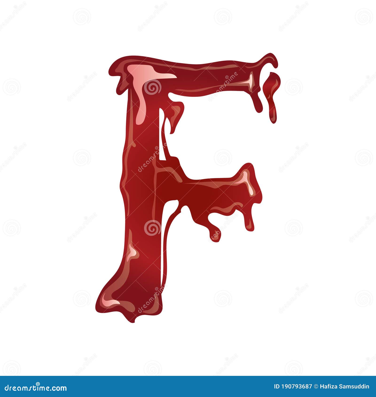 Letter F with Dripping Blood. Vector Illustration Decorative Design ...