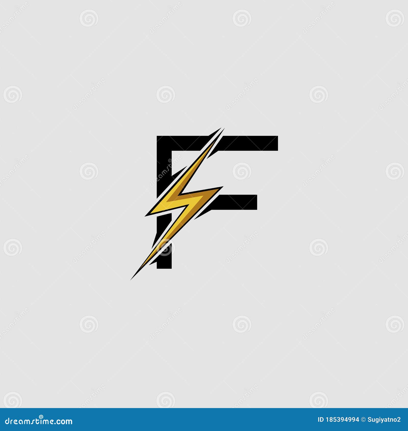 Letter F Electrical Bolt Logo Icon. Design Concept Abstract Techno ...