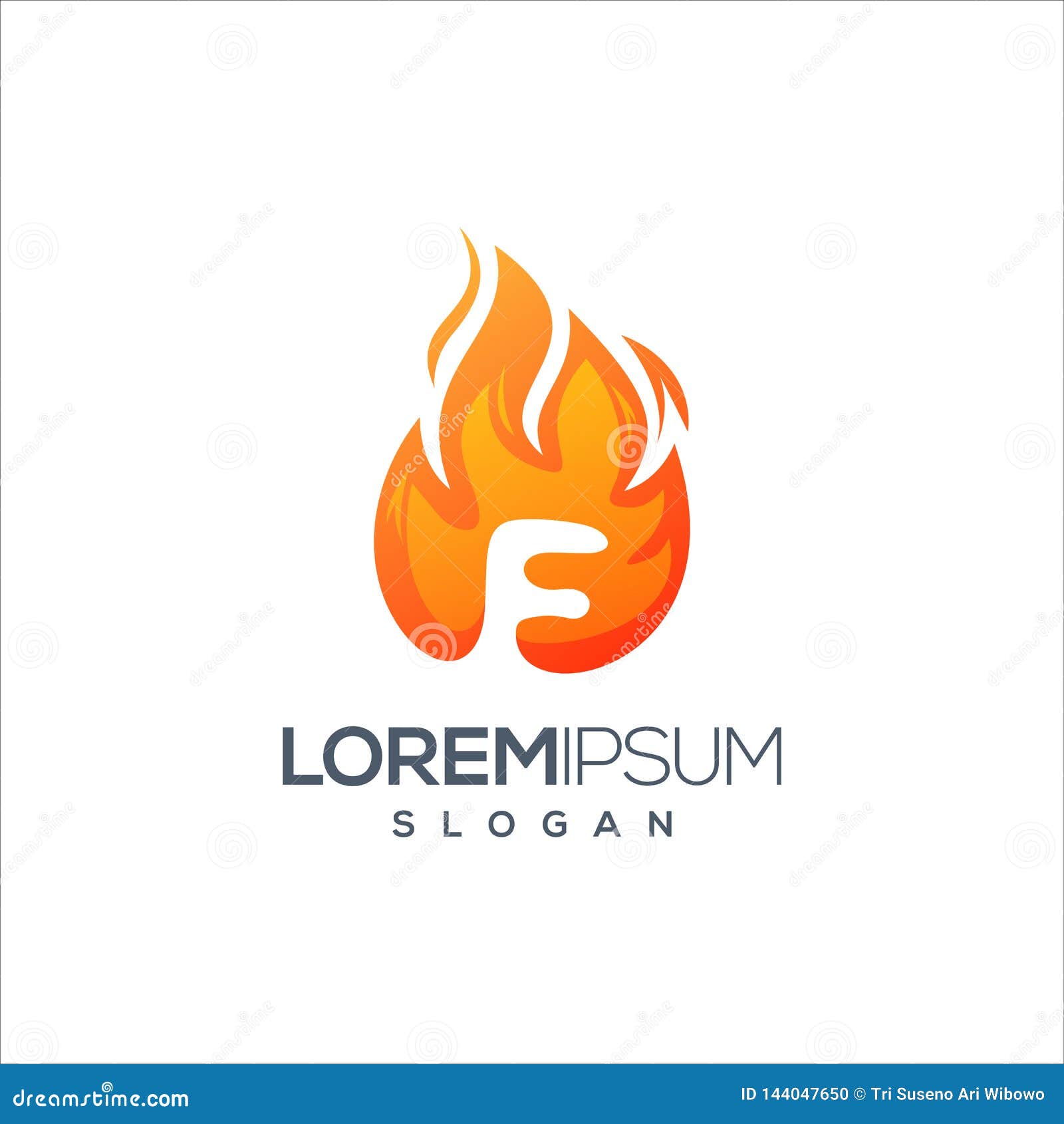Letter F Fire Logo Design Vector Stock Illustration - Illustration of ...