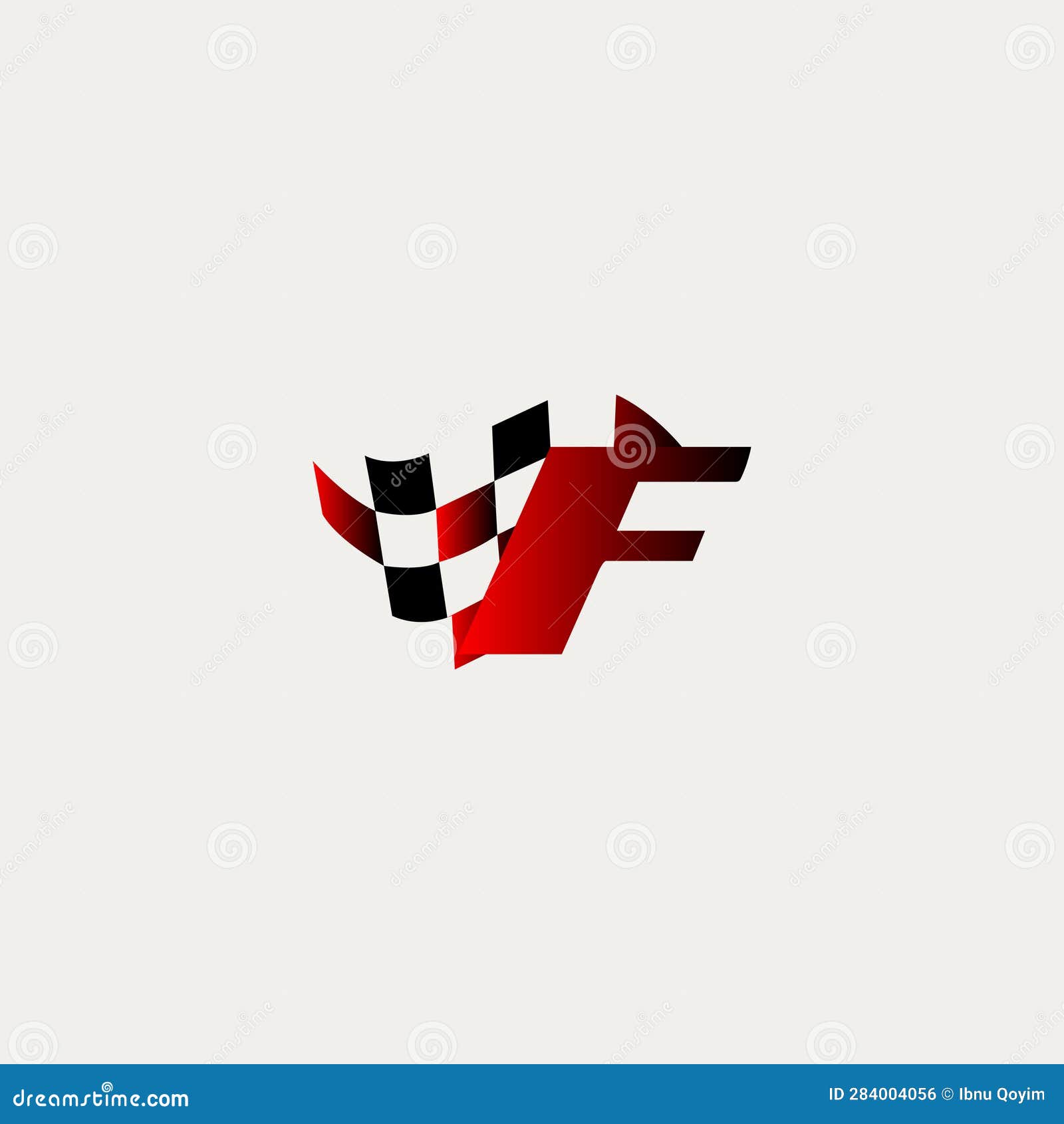 Letter F Flag Racing Race Design Vector Stock Vector - Illustration of ...