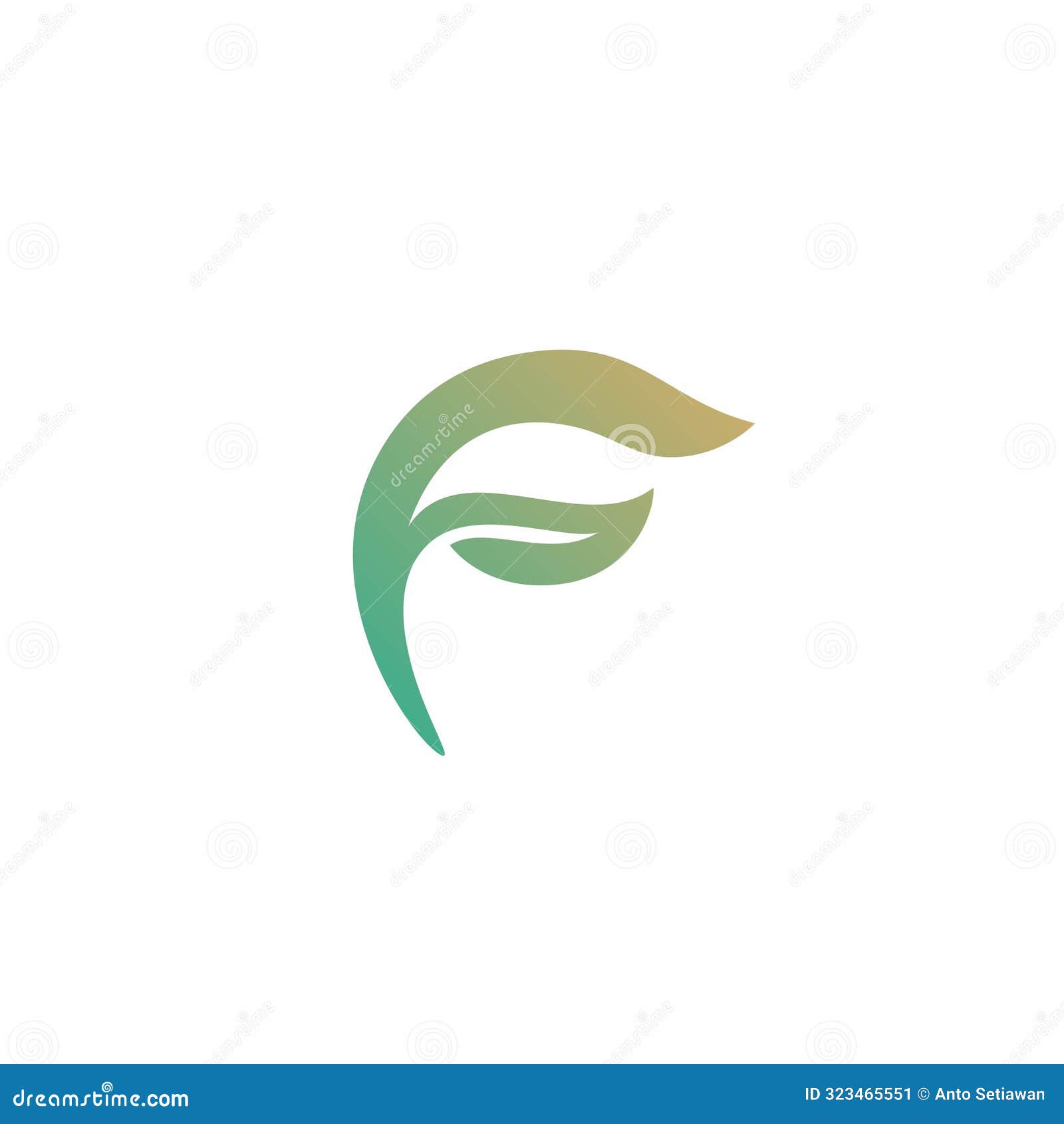 Letter F Leaf Logo Vector. F Initial Logo Stock Vector - Illustration ...