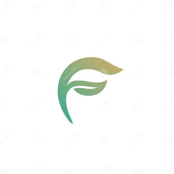 Letter F Leaf Logo Vector. F Initial Logo Stock Vector - Illustration ...