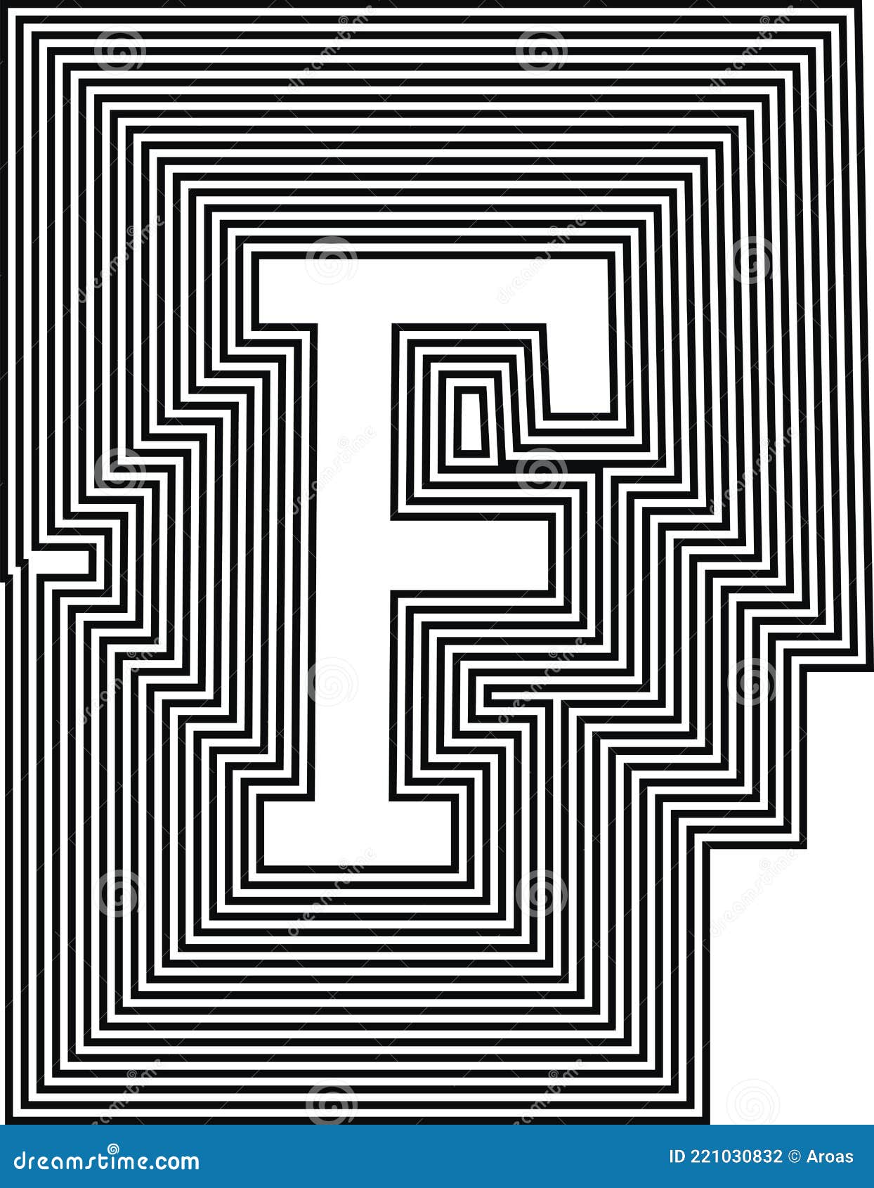 Letter F Line Logo Icon Design Stock Vector - Illustration of symbol ...