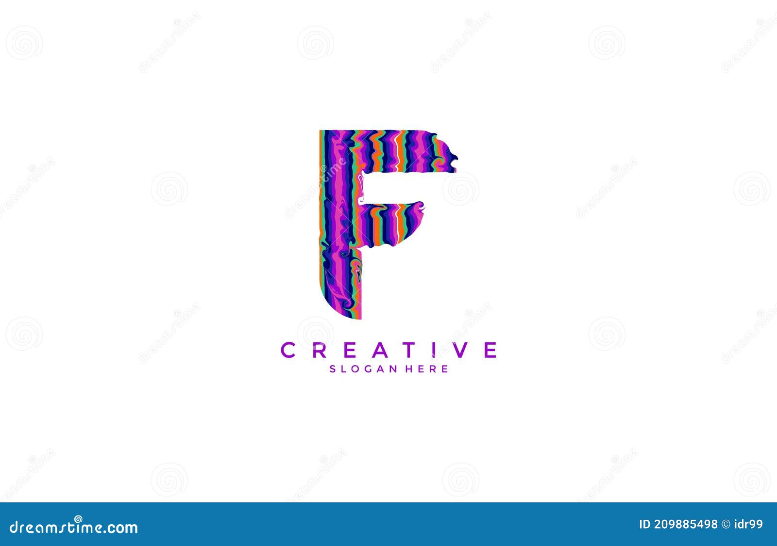 Letter F Logo Abstract Stylish Shape Sharp Design Stock Illustration ...
