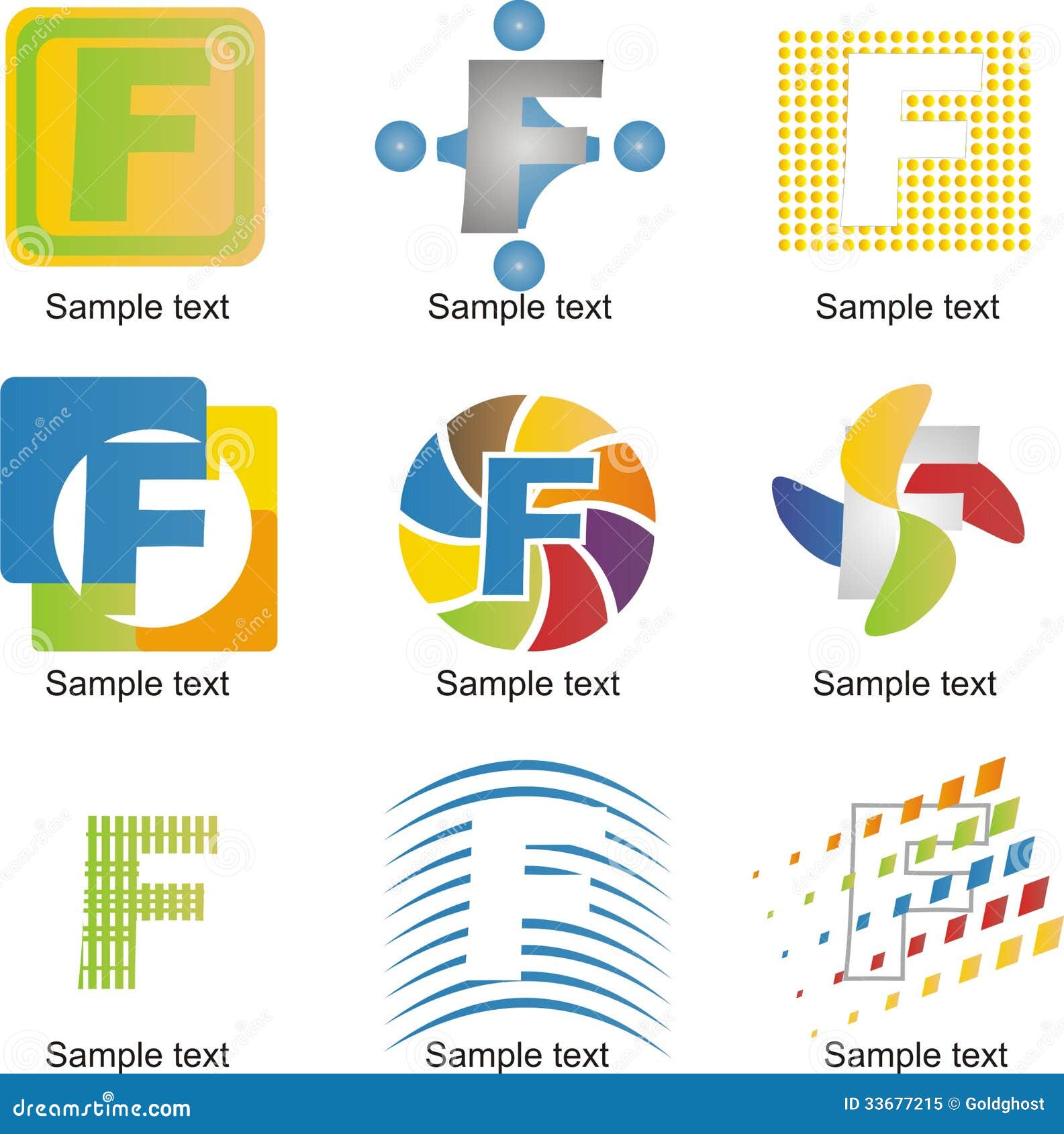 Letter F Logo stock vector. Illustration of computers - 33677215