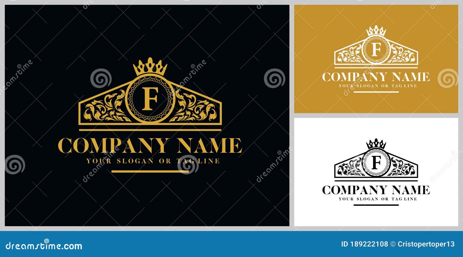 Letter F Logo Design Luxury Gold Stock Illustration - Illustration of ...
